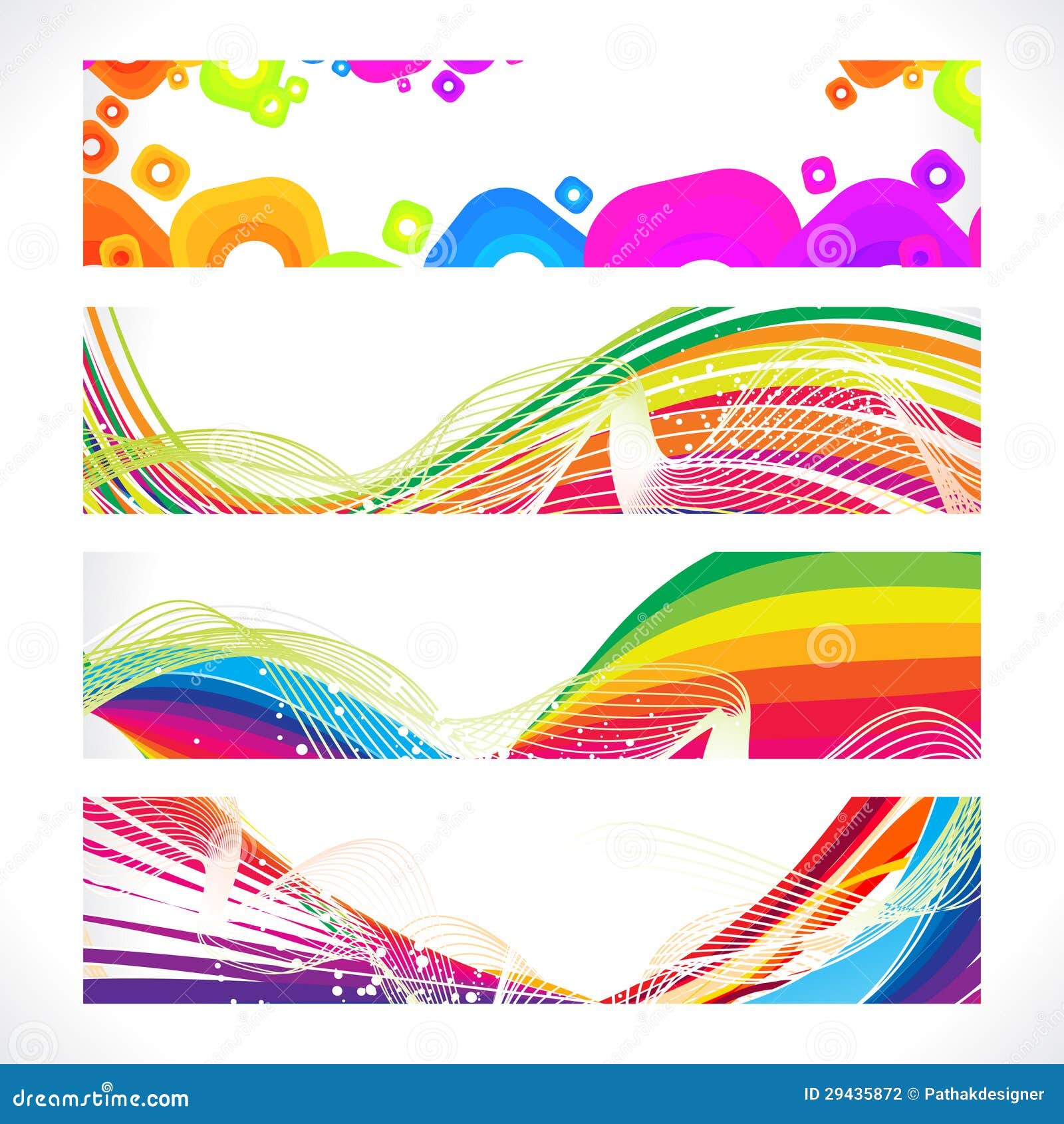 Abstract Colorful Web Banner Stock Vector - Illustration of backdrop ...