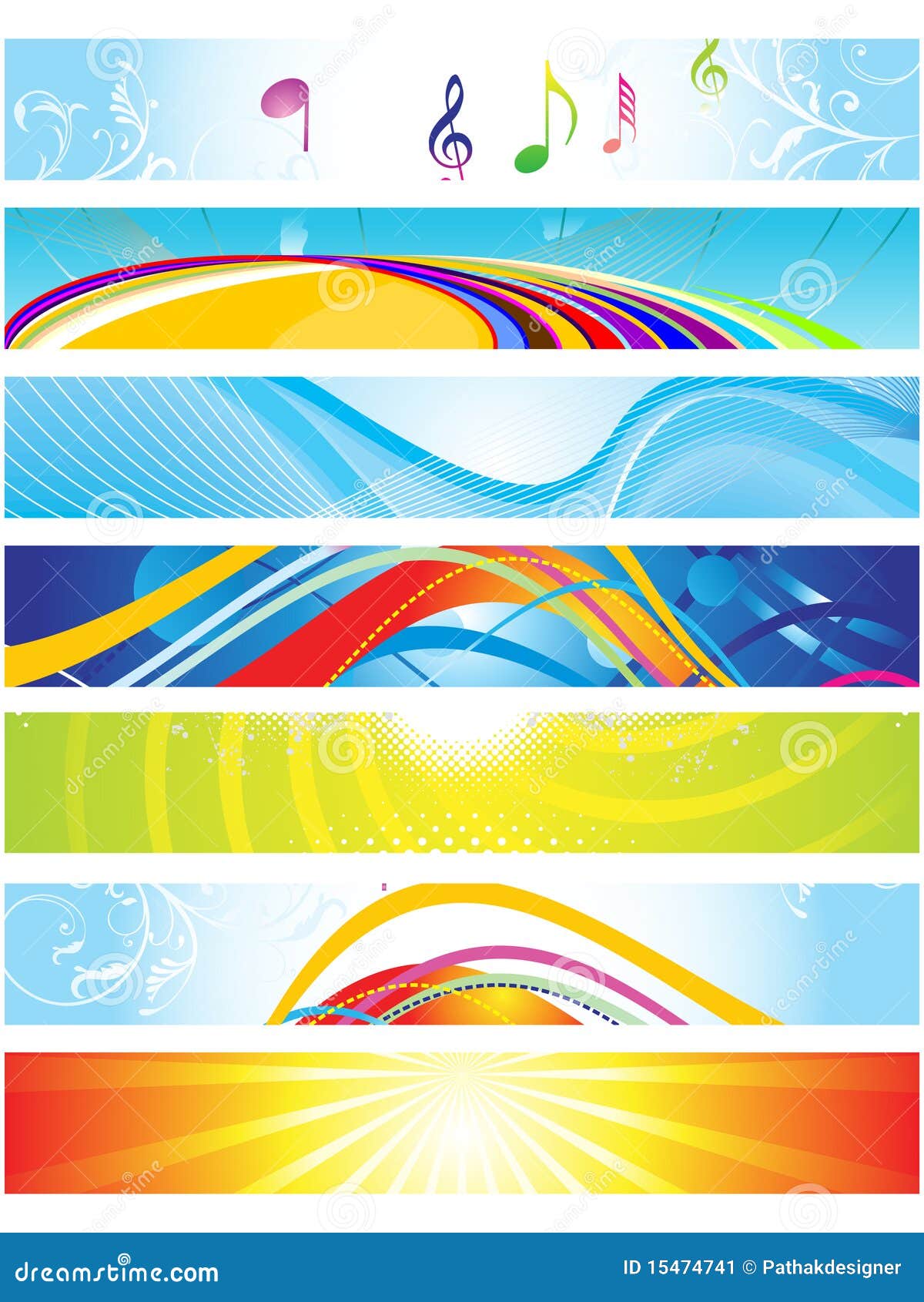 Abstract Colorful Web Banners Stock Vector - Illustration of banner ...