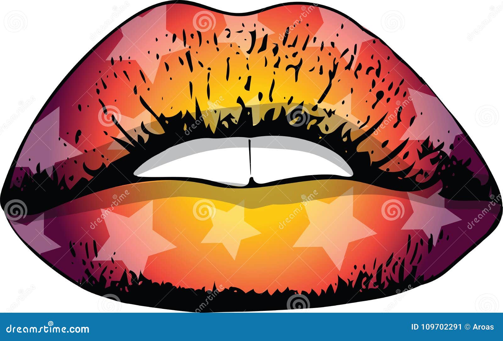 Abstract Colorful Woman Lips Stock Vector - Illustration of desire ...