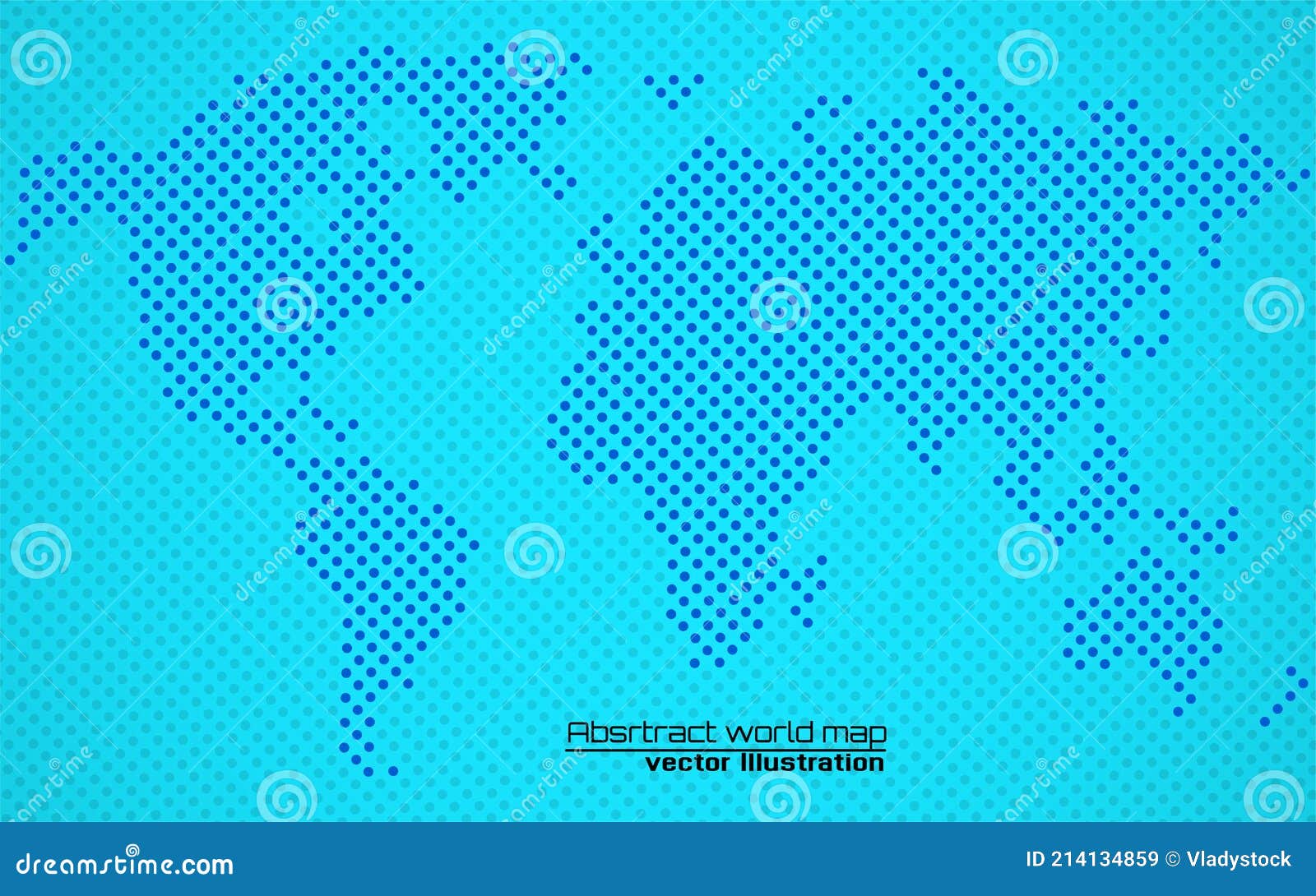 Abstract Colorful World Map of Dots. Dotted Map. Vector Illustration ...