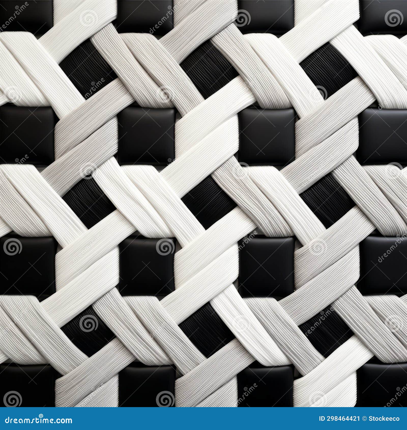 Abstract Colorist Sculptor: Black and White Woven Pattern on Wall Stock ...