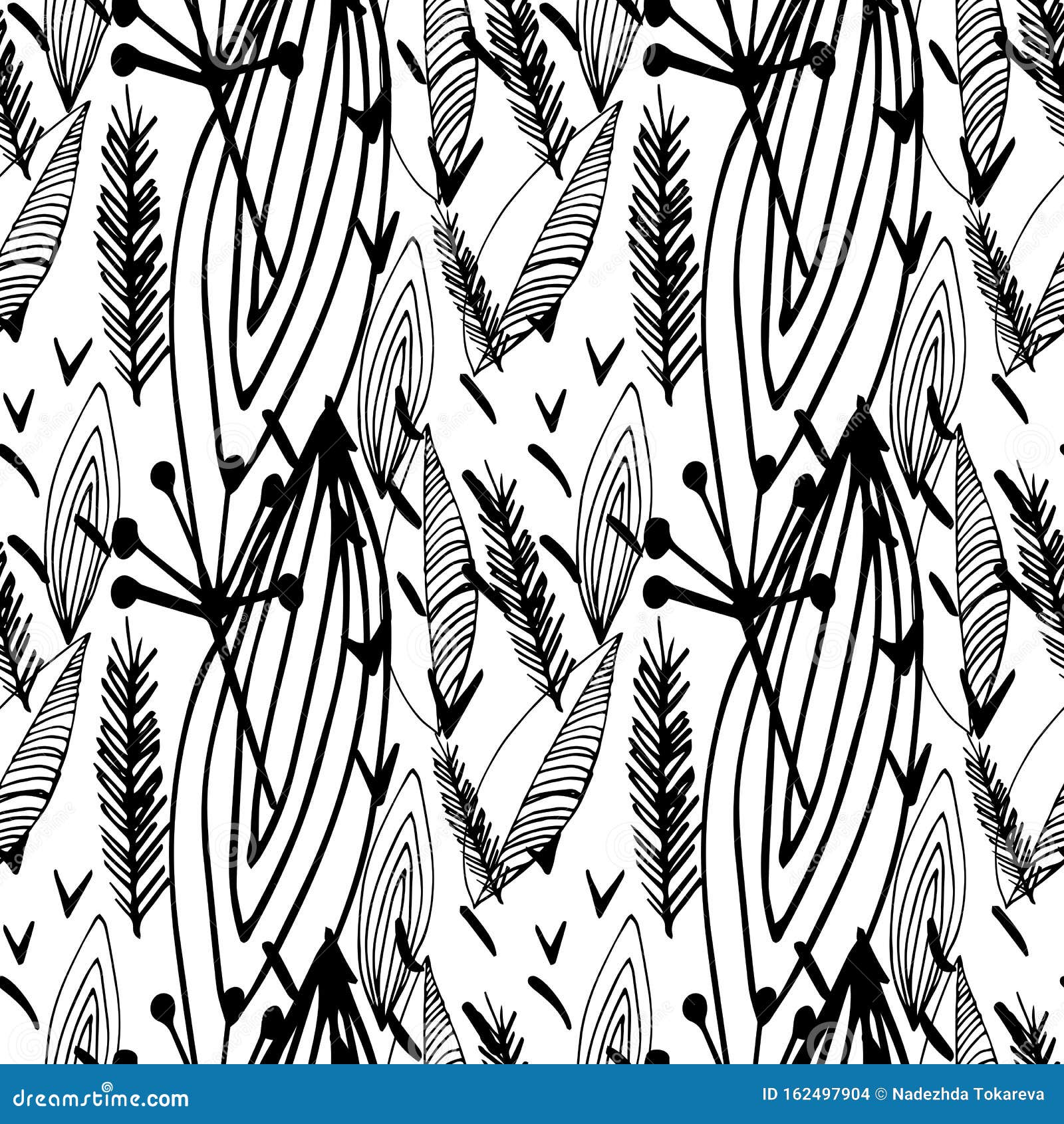 Abstract Colorless Vector Seamless Pattern Stock Vector - Illustration ...