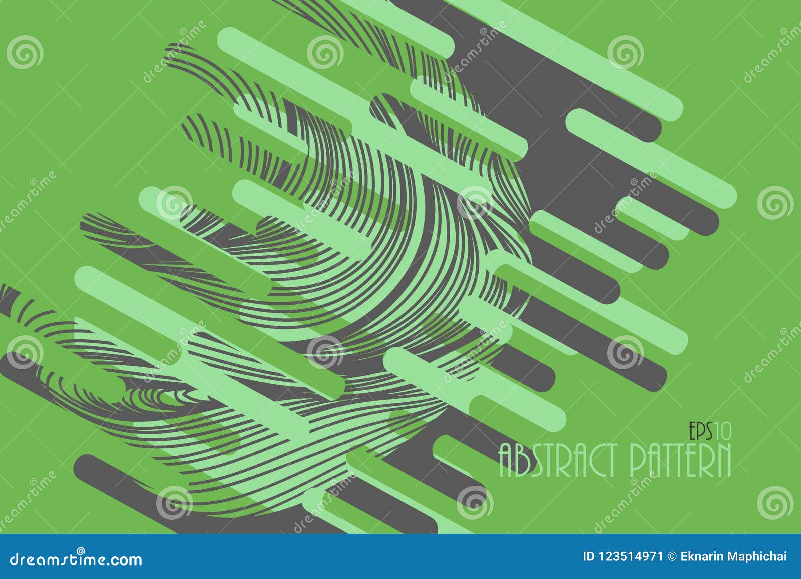 Abstract Colors Art Pattern on a Green Stock Vector - Illustration of ...
