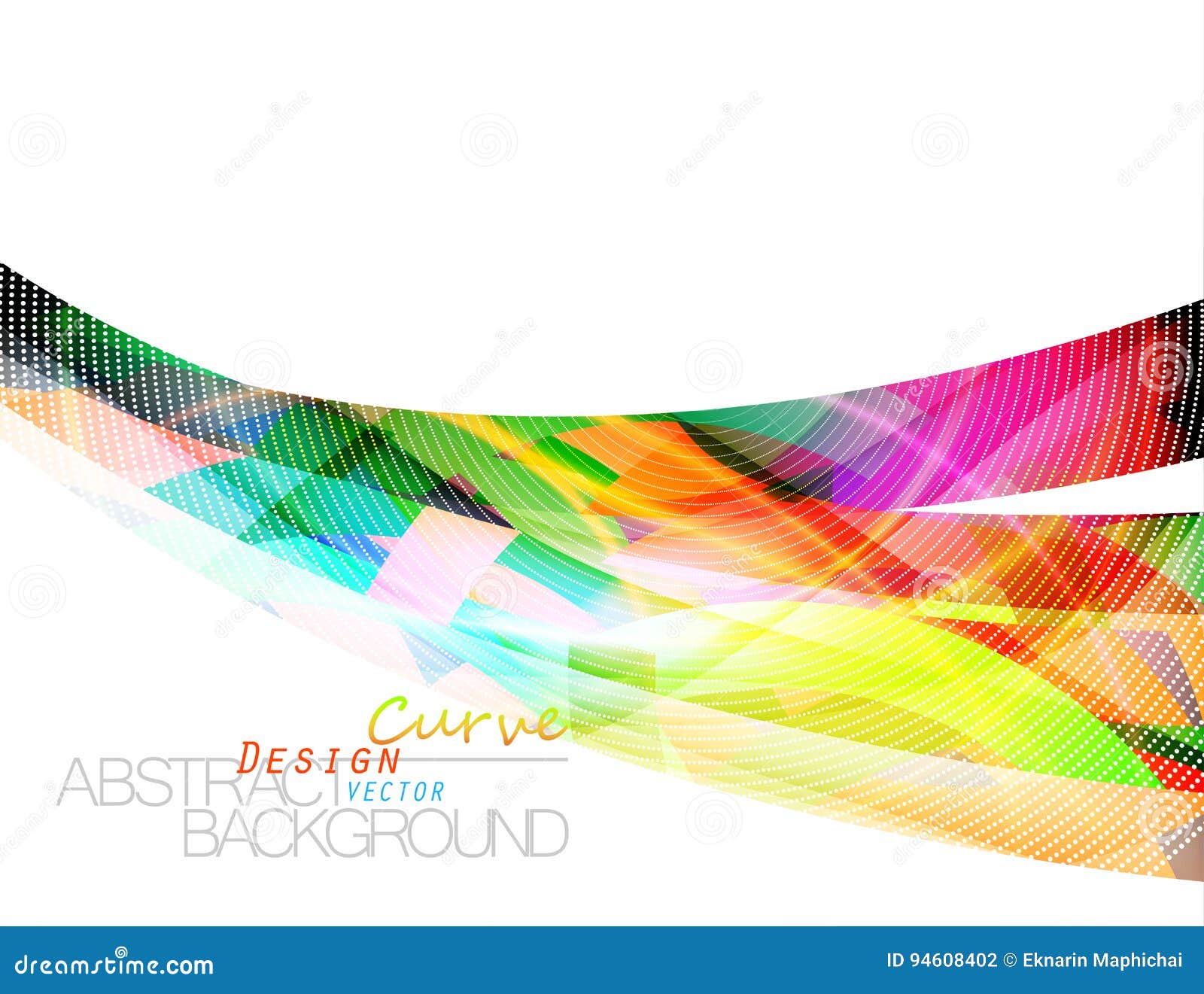 Abstract Colors Curve Style Stock Vector - Illustration of template ...