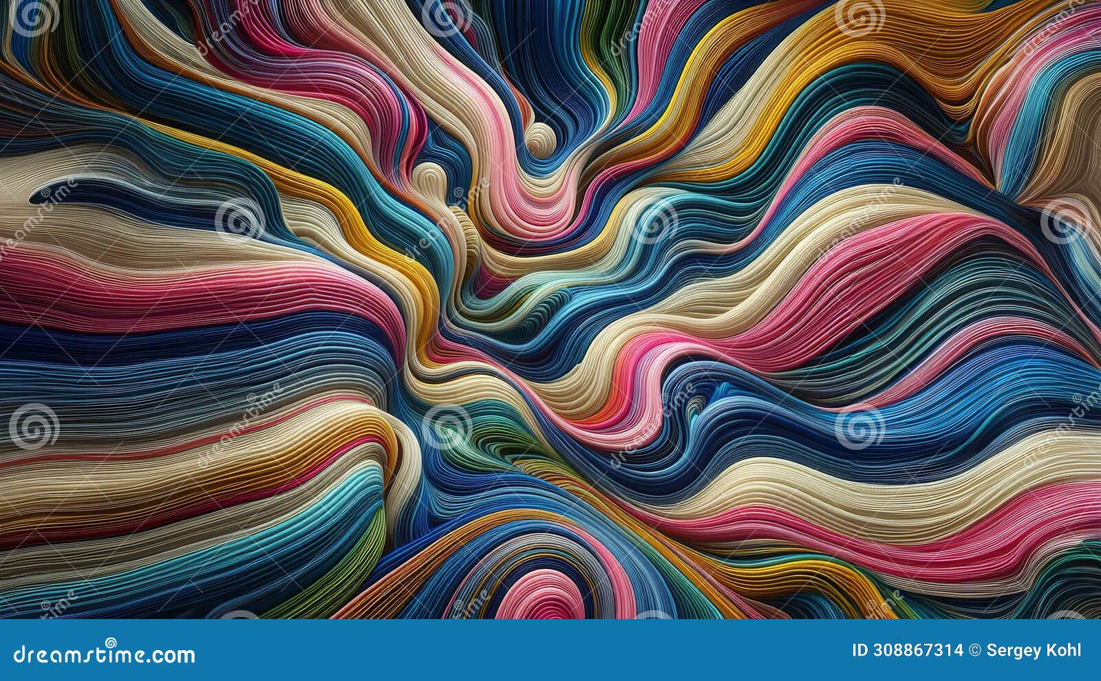 The Abstract of Colors, Dimension Look. Stock Illustration ...