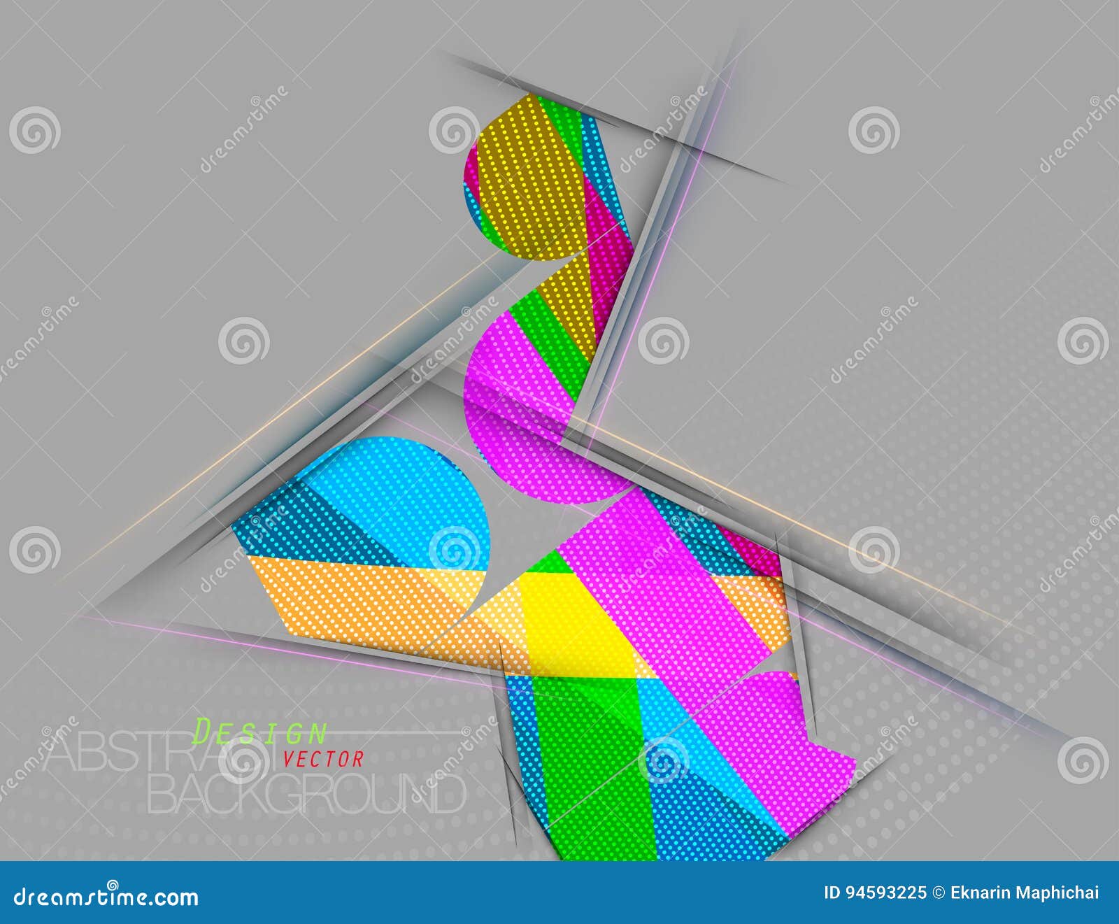 Abstract Colors Dots Style on Gray Stock Vector - Illustration of ...