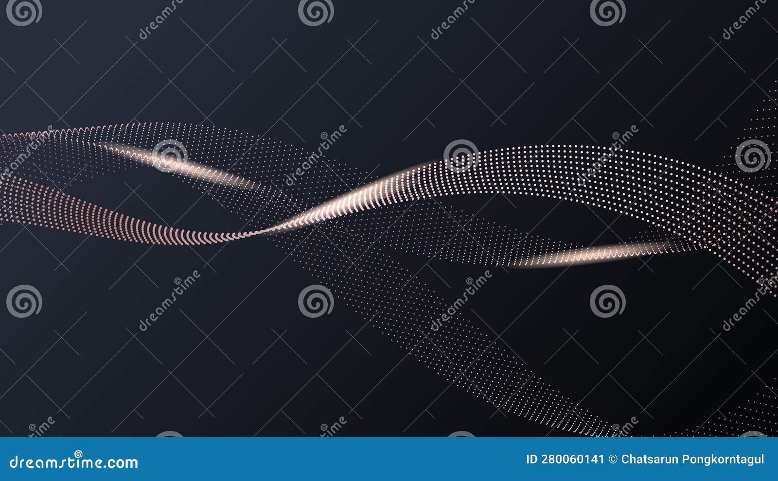 Abstract Colors Lines Lighting Effect on Black Background Stock Vector ...