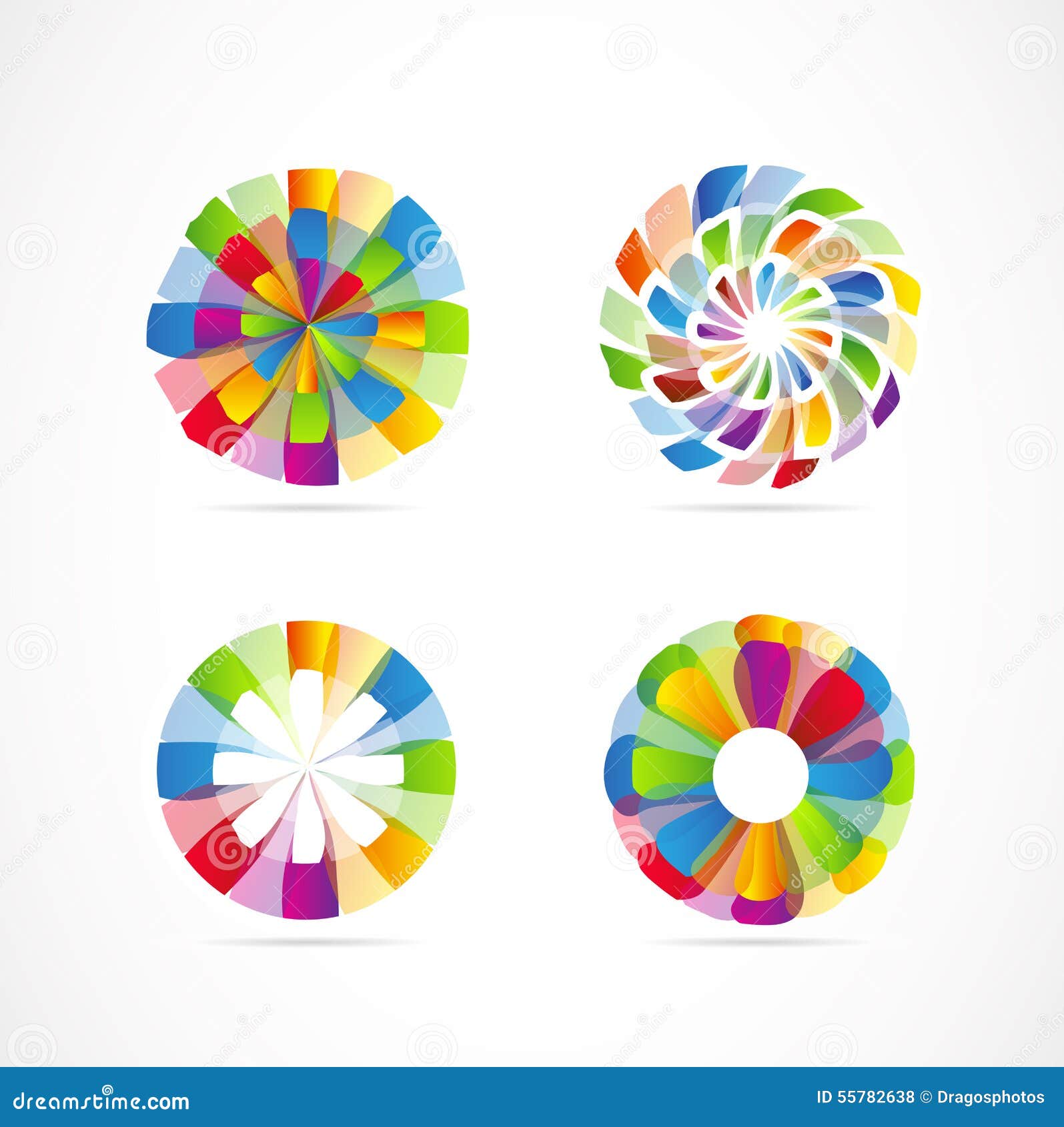 Abstract Colors Logo Icon Set Element Stock Vector - Illustration of ...