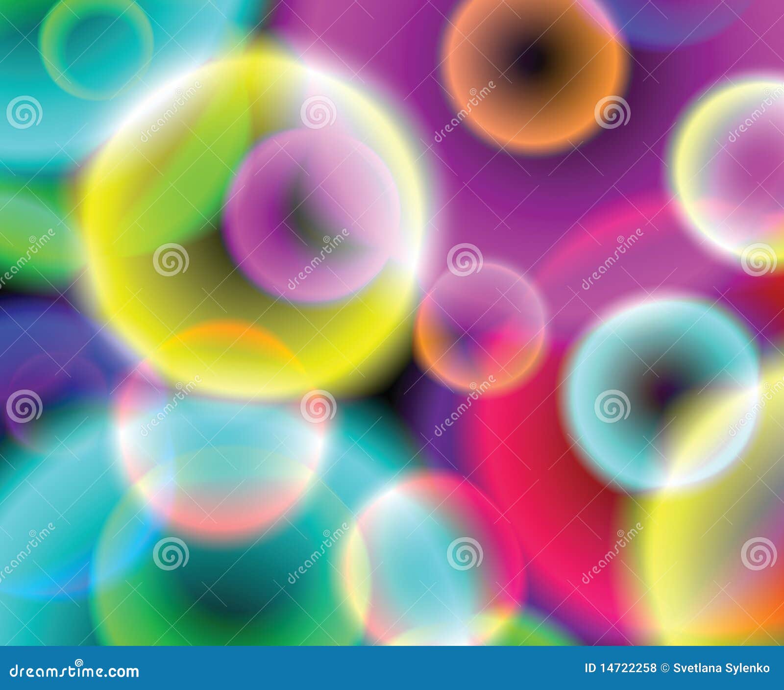 Iridescent Circles Pattern, Abstract Background. Template For Labels ...