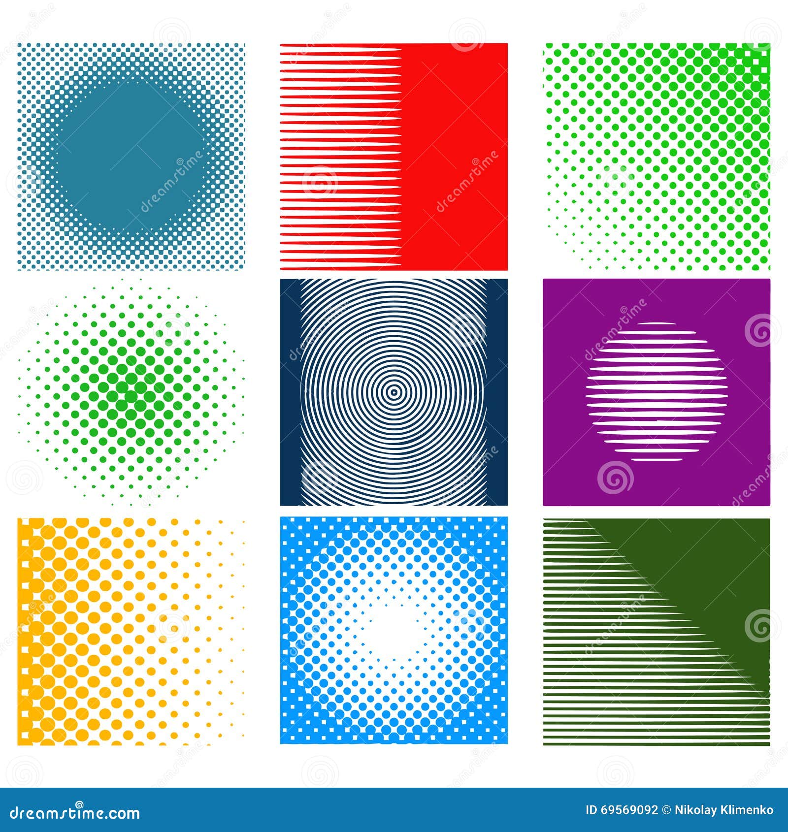 Abstract Colour Halftone Set Eps 10 Stock Vector - Illustration of ...