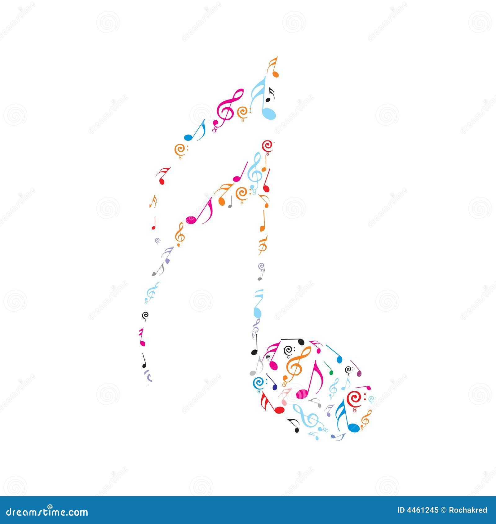 Abstract Colour Music Notes Stock Vector - Illustration of decoration ...