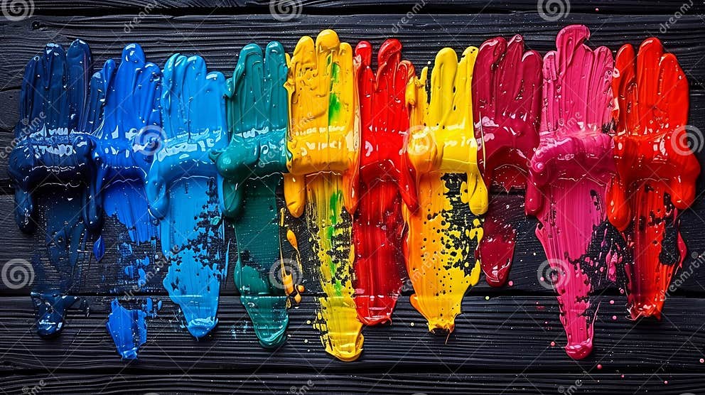 Abstract Colour Paint Theme Stock Illustration - Illustration of ...