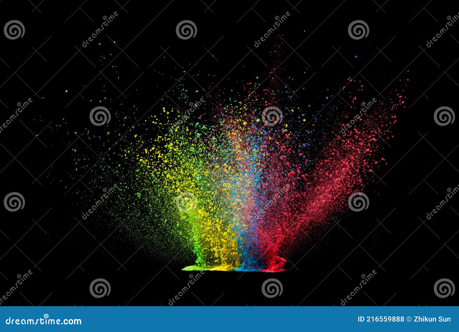 Abstract Colour Powder Splatted Background Stock Photo - Image of ...