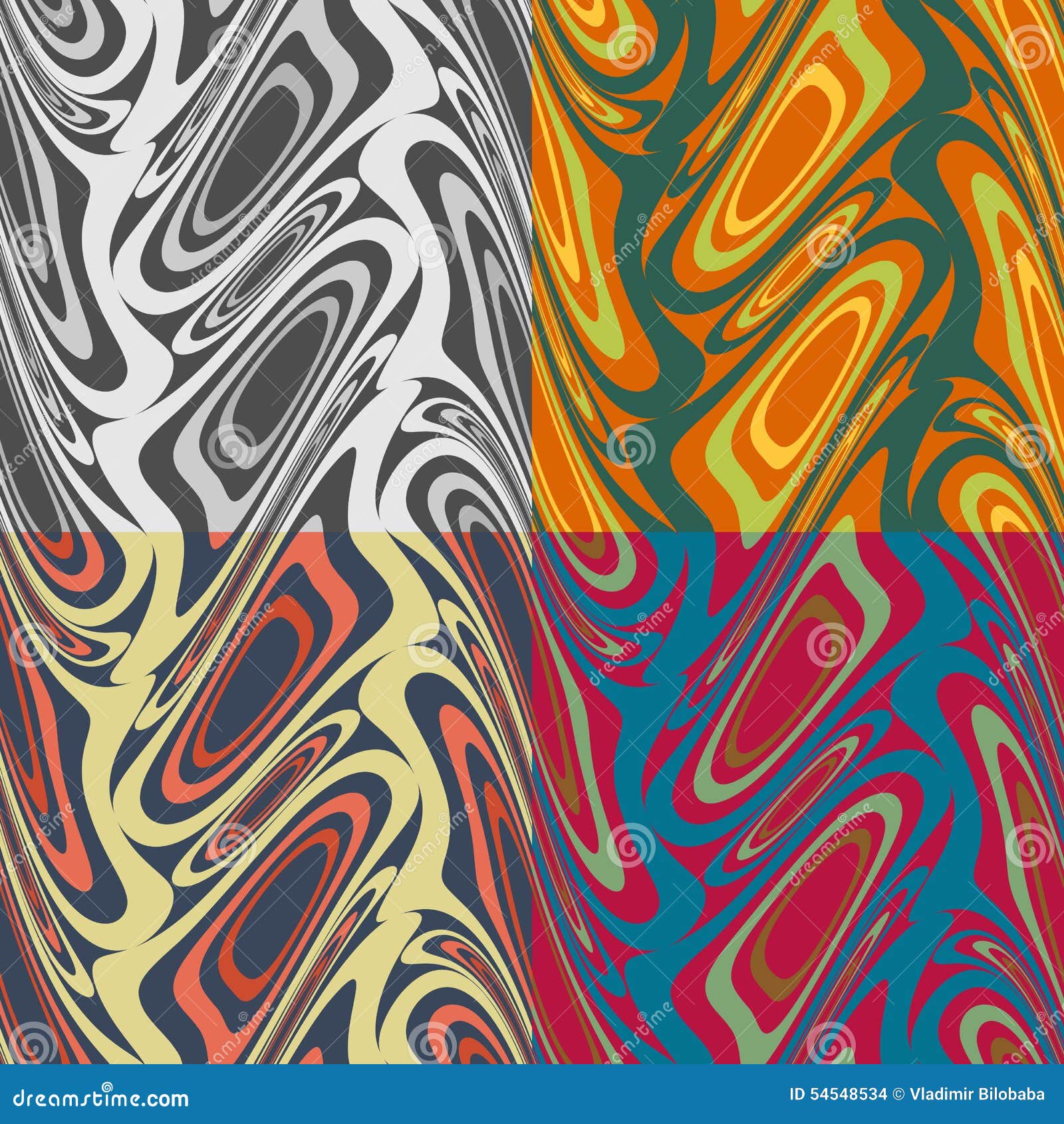 Abstract Colour Seamless Patterns Stock Vector - Illustration of ...