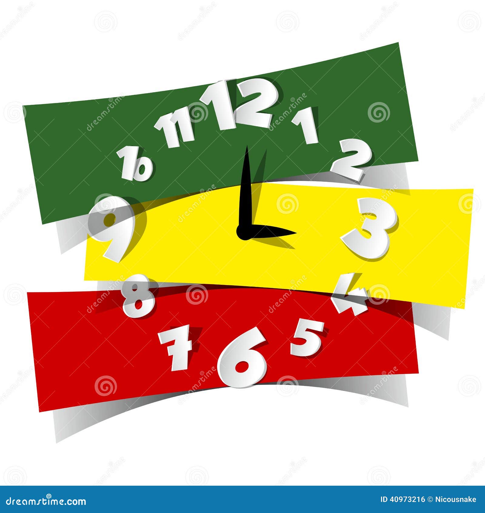 Abstract Coloured Clock stock vector. Illustration of abstract - 40973216