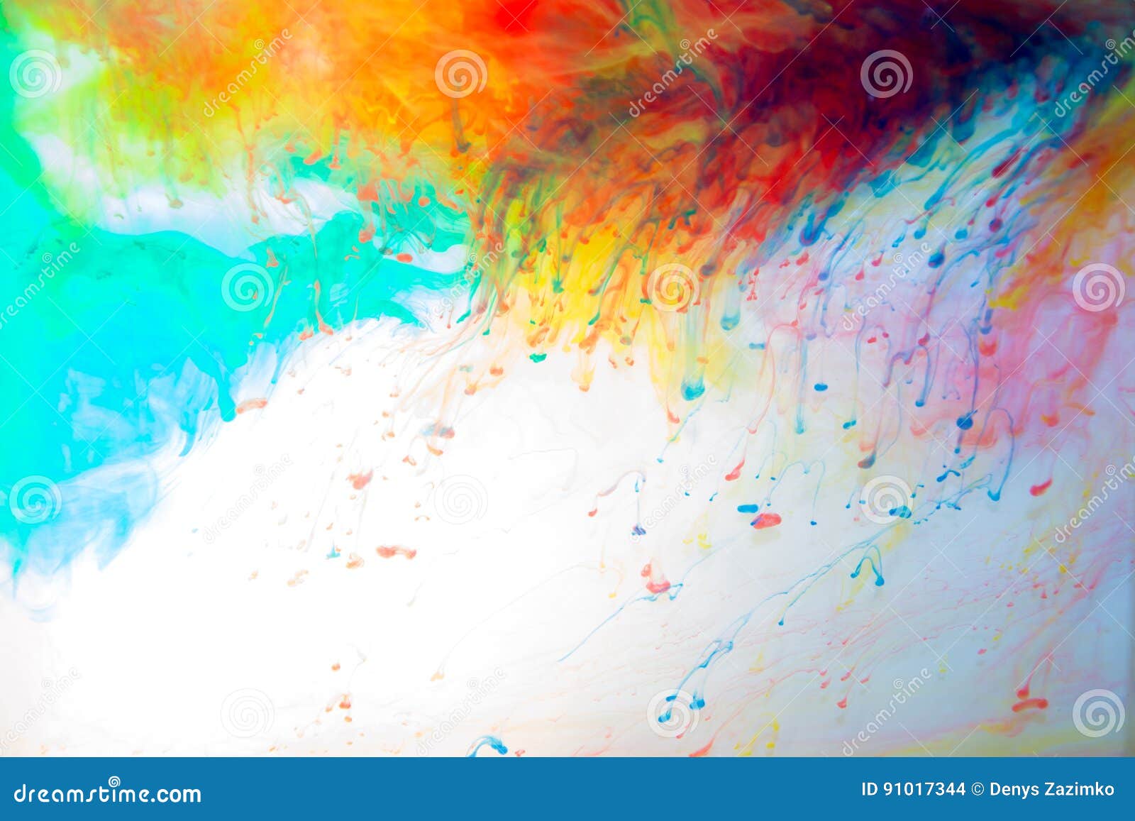Abstract Coloured Ink in the Water, Paint Mixing Stock Photo - Image of ...
