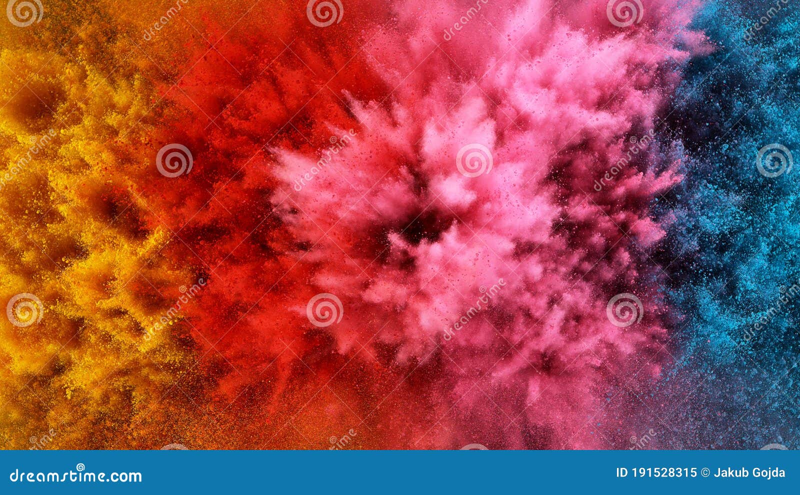 Abstract Coloured Powder Explosion Background Stock Image - Image of ...