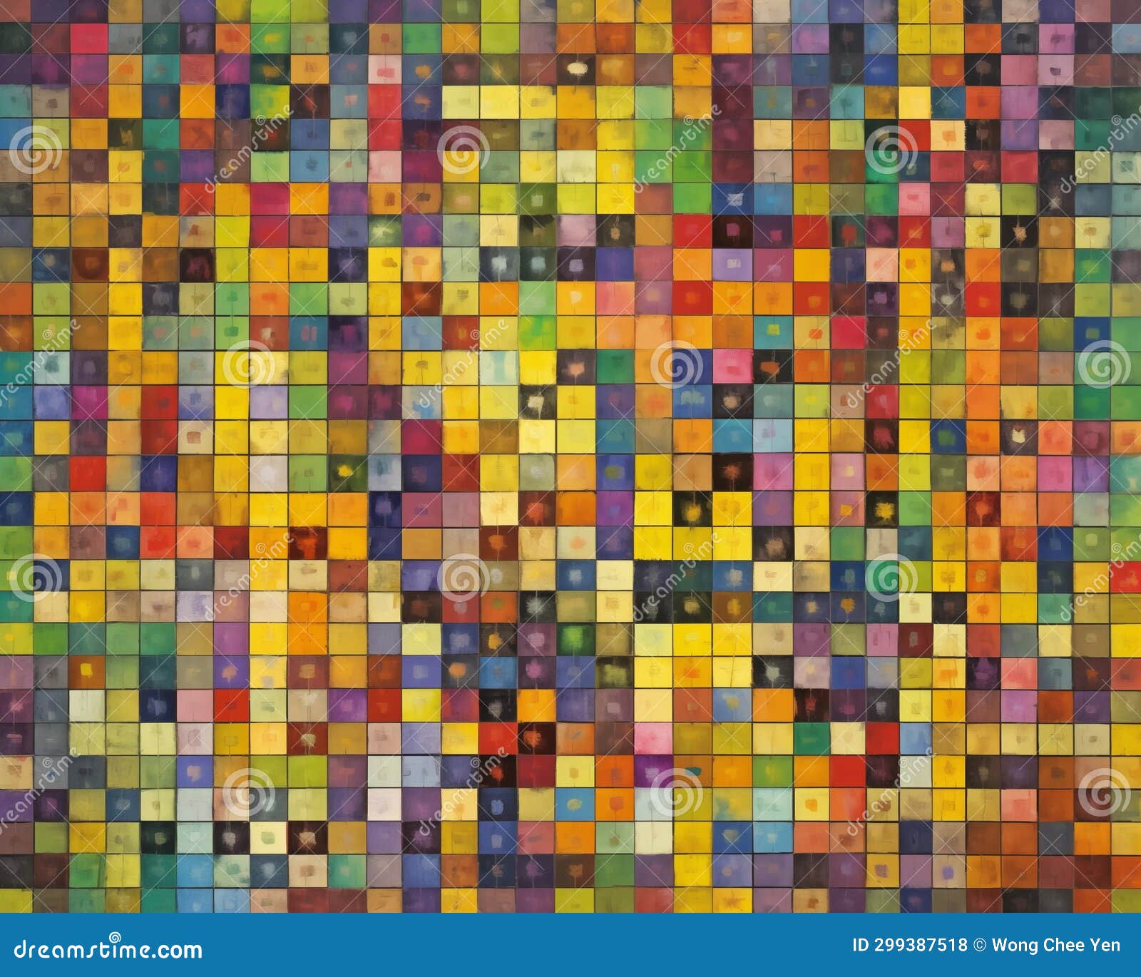 Abstract Coloured Square Mosaic Design Pattern Wallpaper Stock ...