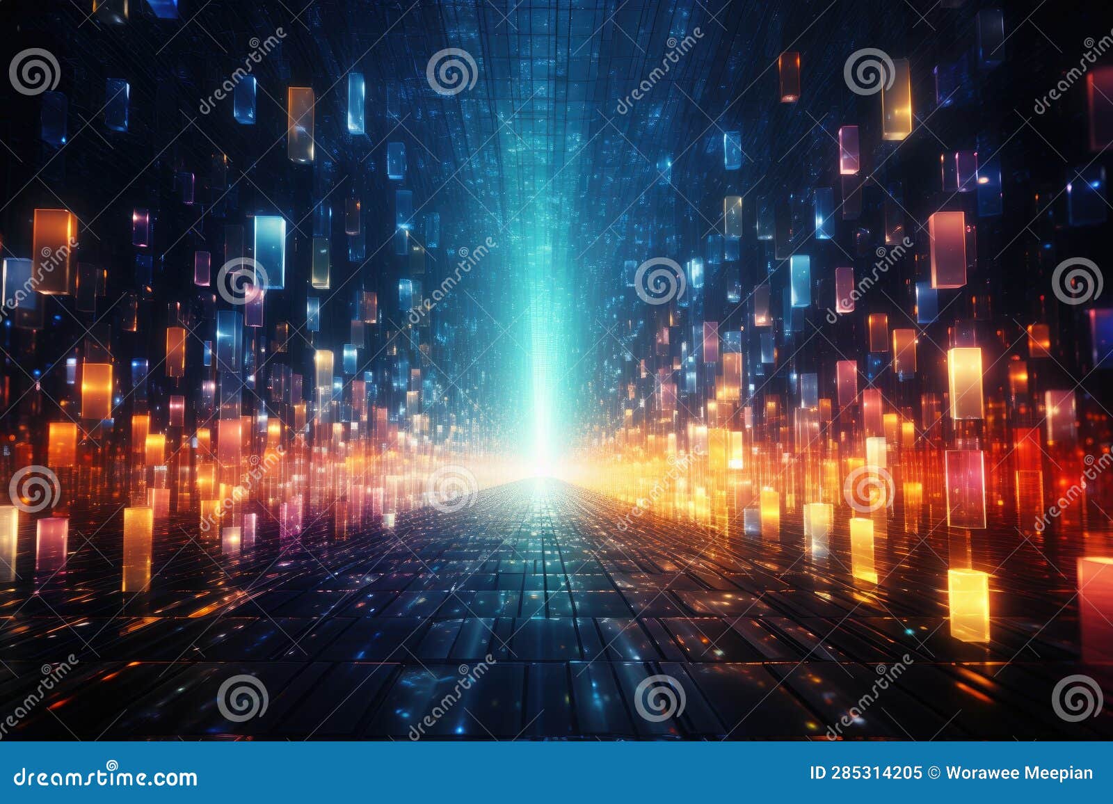 Abstract Colourful Background, Data Transfer Concept. Generative AI ...