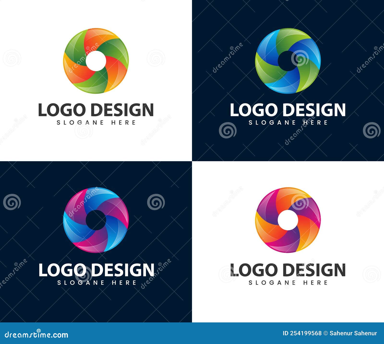 Abstract Colourful Circle Logo Design. Stock Vector - Illustration of ...
