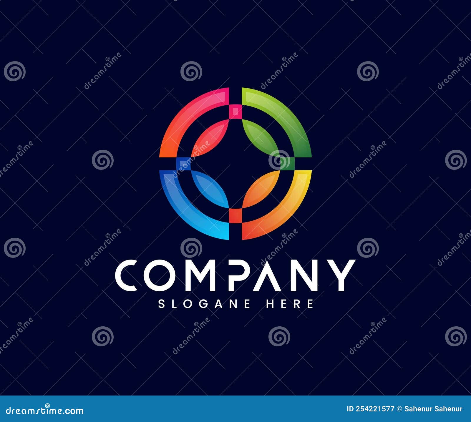 Abstract Colourful Circle Logo Design Stock Vector - Illustration of ...