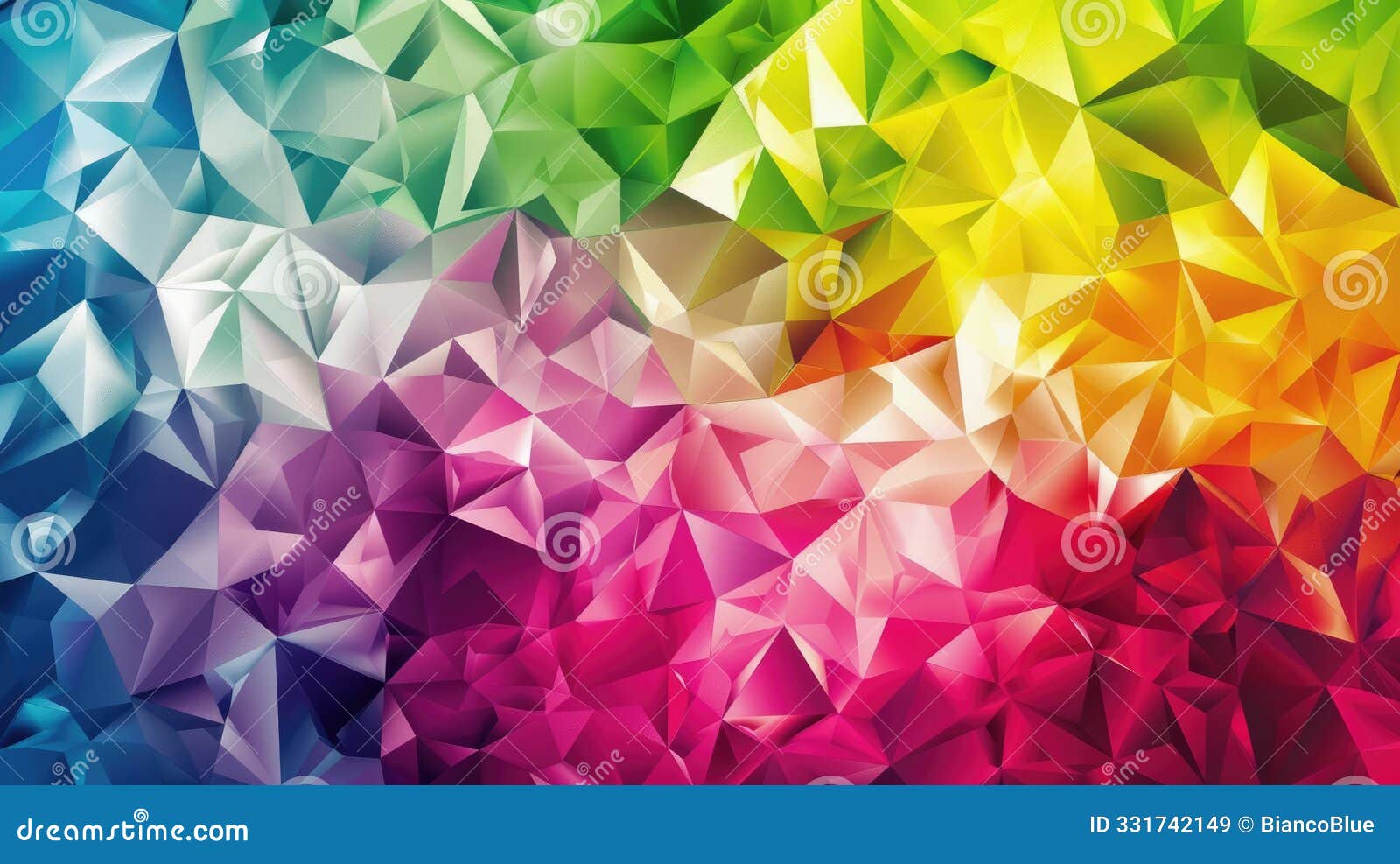 Abstract Colourful Geometry Polygon with Multiple Shade, Hue, and ...