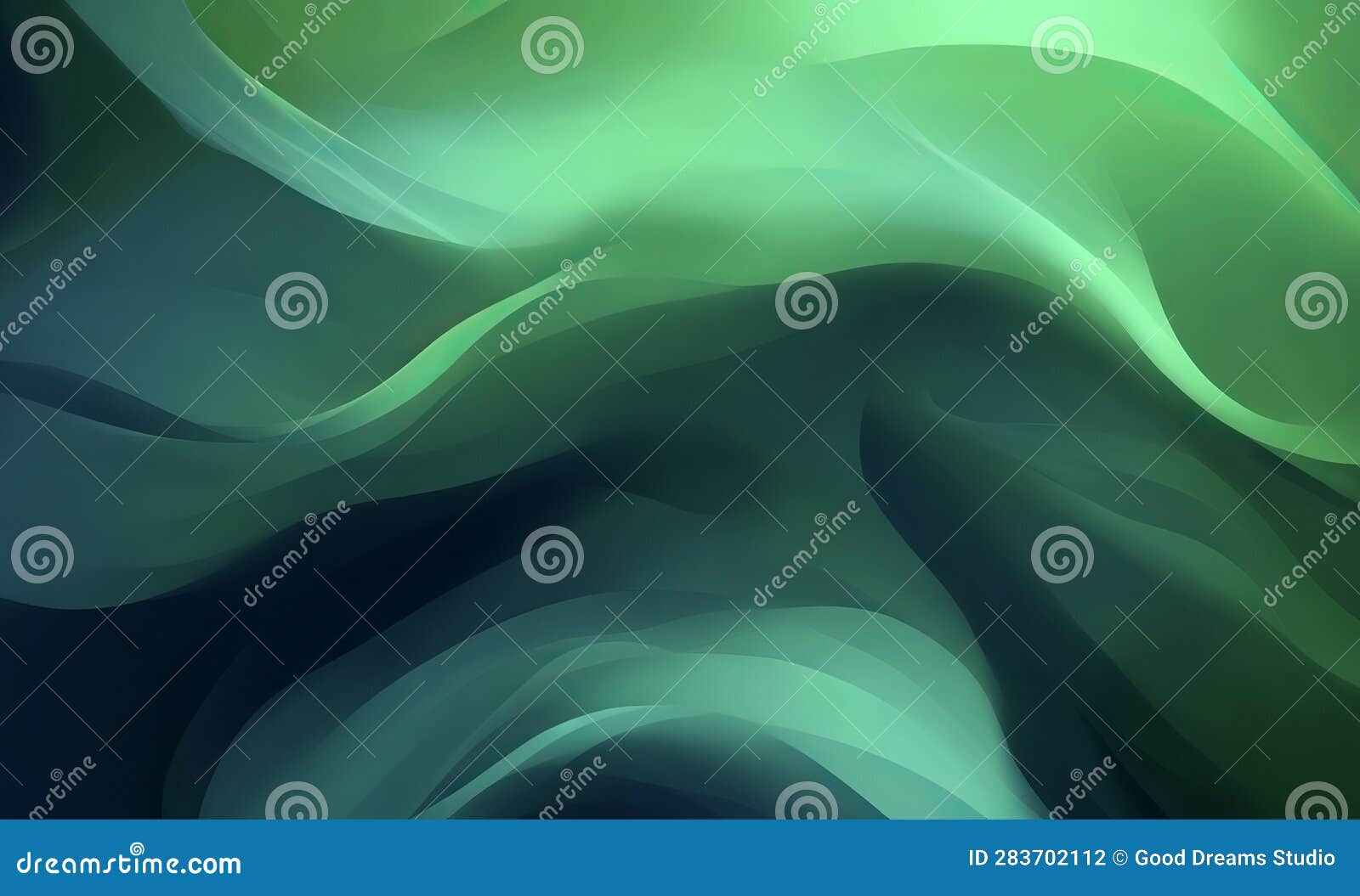 Abstract Colourful Green Wave Wallpaper. Eco Modern Wallpaper ...