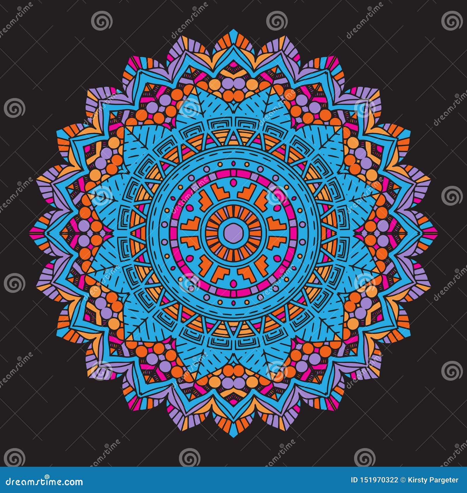 Abstract Colourful Mandala Background Stock Vector - Illustration of ...