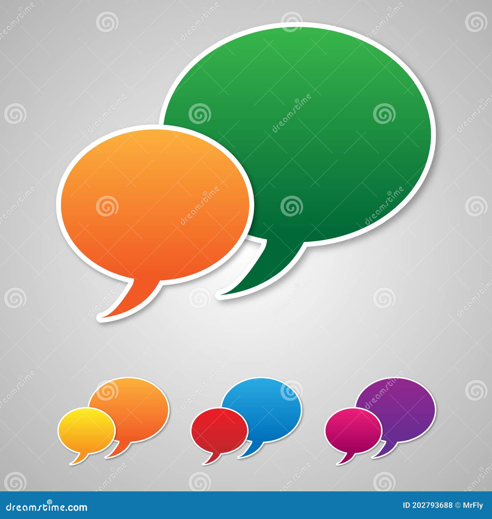 Abstract Colourful, Modern Speech Cloud, Box, Vector Illustration Stock ...
