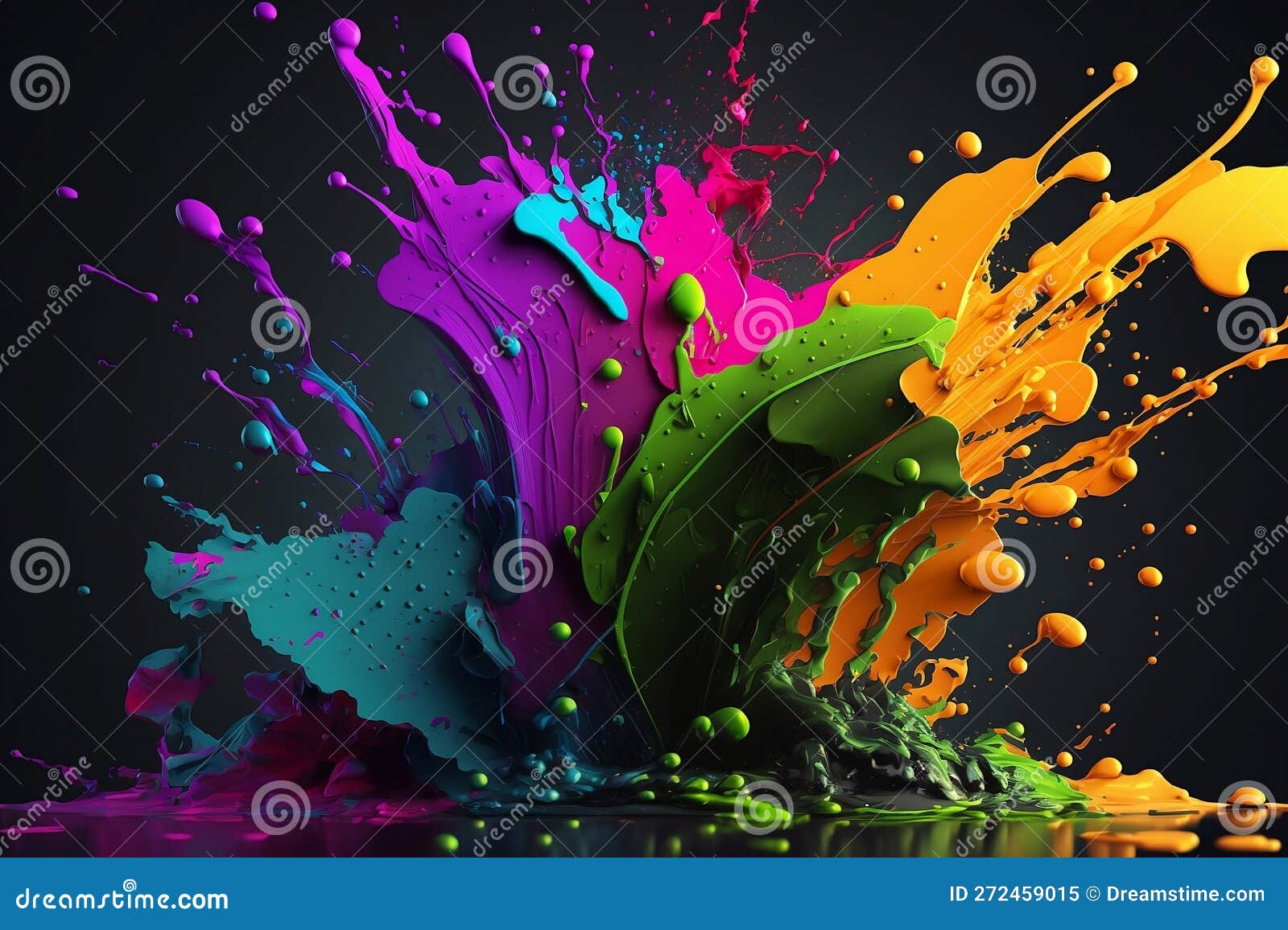 Abstract Colourful Paint Background Stock Illustration - Illustration ...