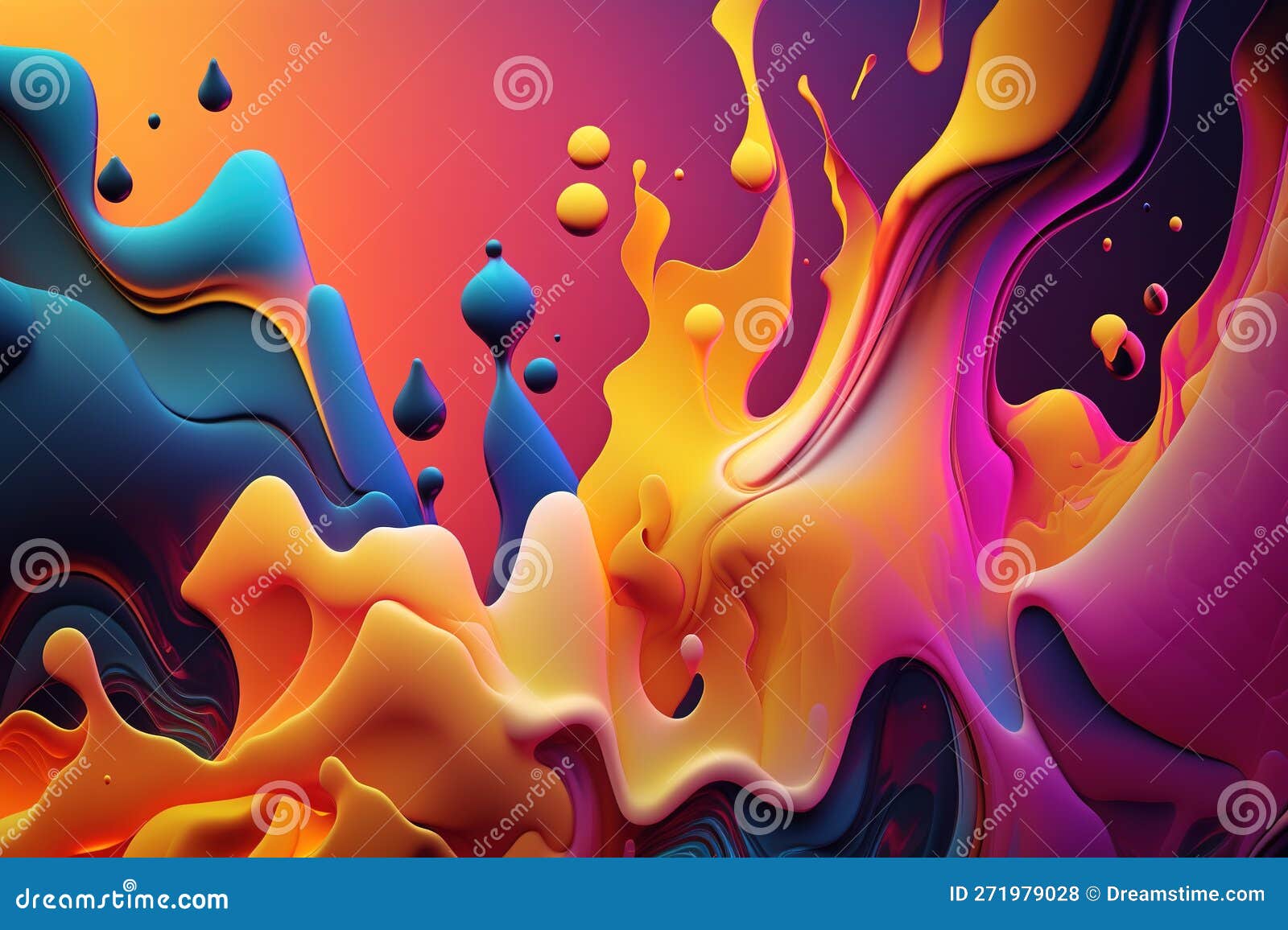 Abstract Colourful Paint Background with a Liquid Melting Texture Stock ...