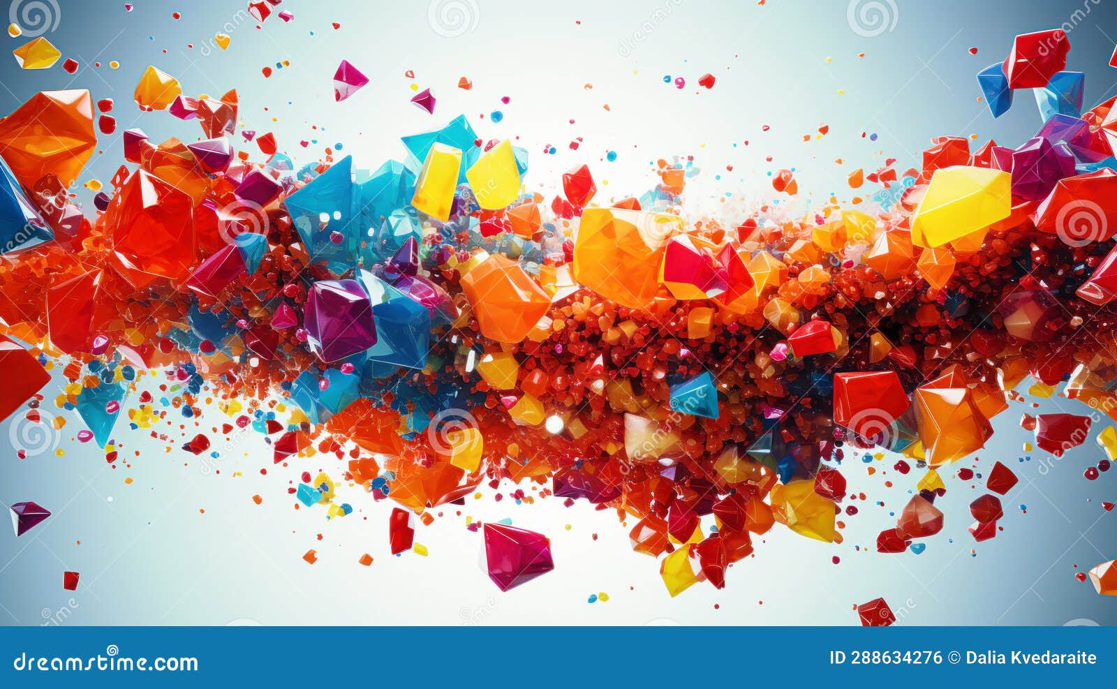 Abstract of Colourful Plastic Particles Stock Illustration ...
