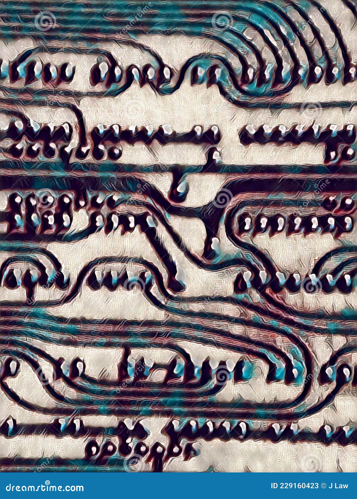 Abstract Colourful Solder Connections and Pathways of an Old Computer ...