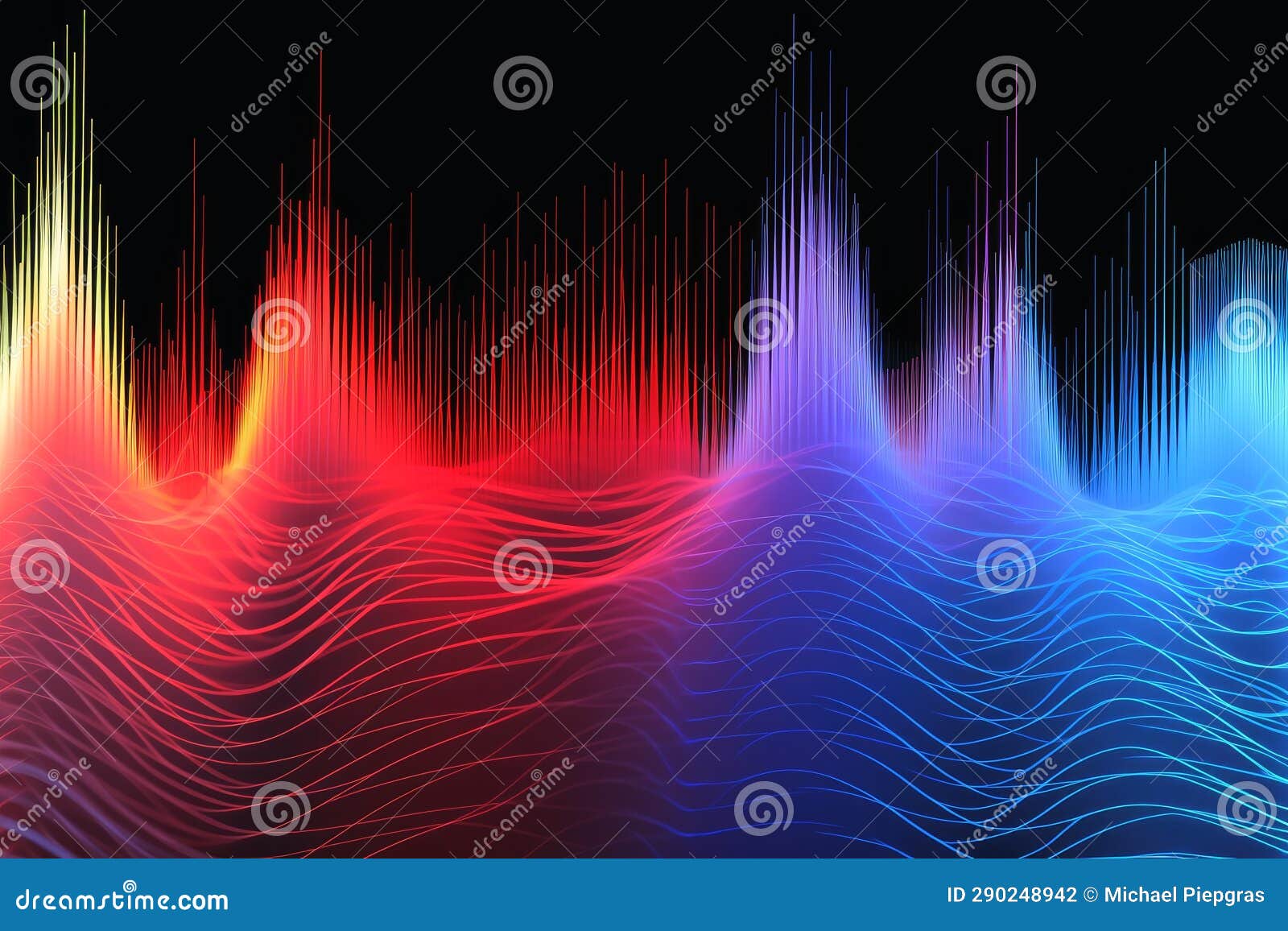 Abstract Colourful Sound Waveform Background Stock Illustration ...