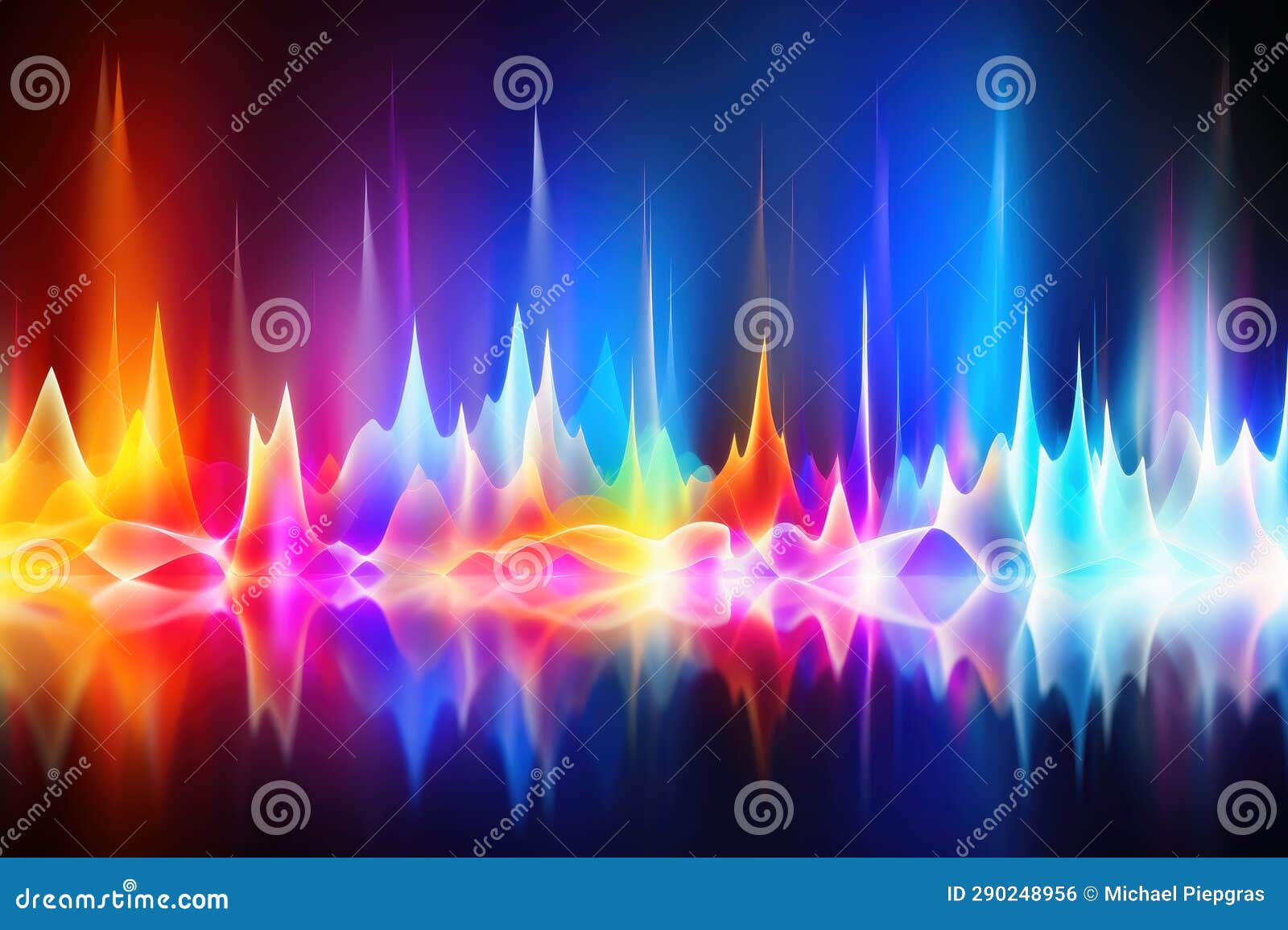 Abstract Colourful Sound Waveform Background Stock Illustration ...
