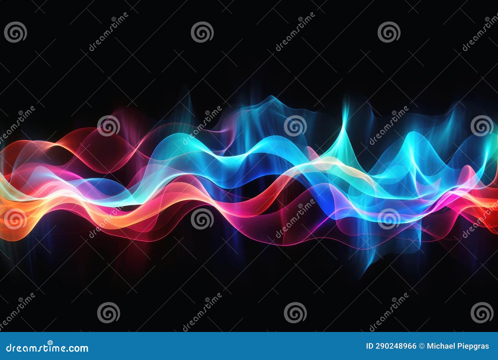 Abstract Colourful Sound Waveform Background Stock Illustration ...