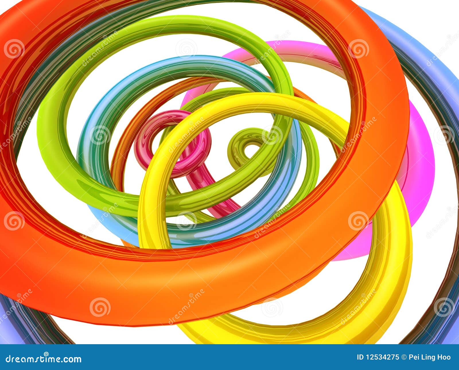 Abstract Colourful Torus Background Stock Illustration - Illustration ...