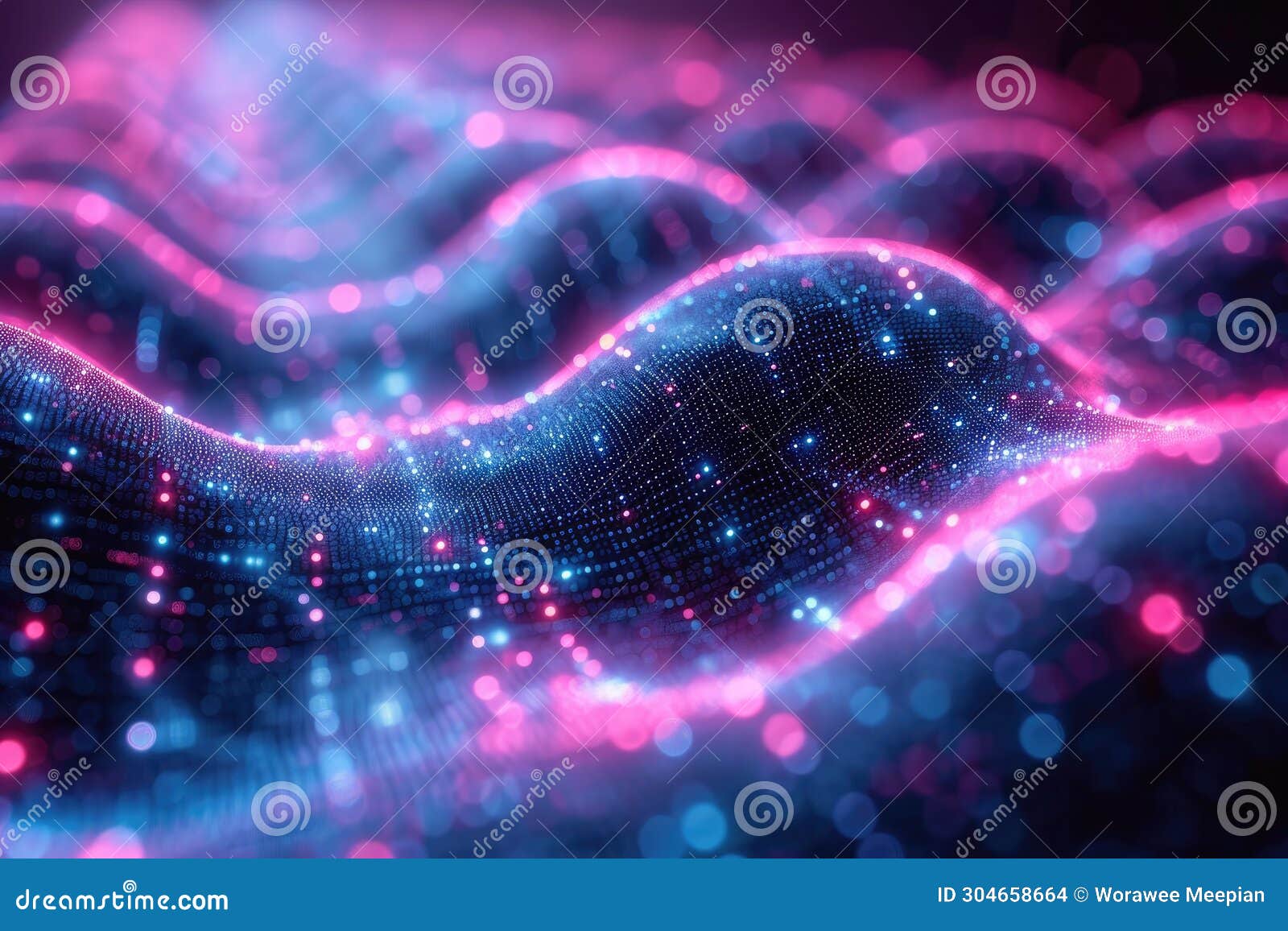 Abstract Colourful Wave Background, Data Transfer Concept. Generative ...