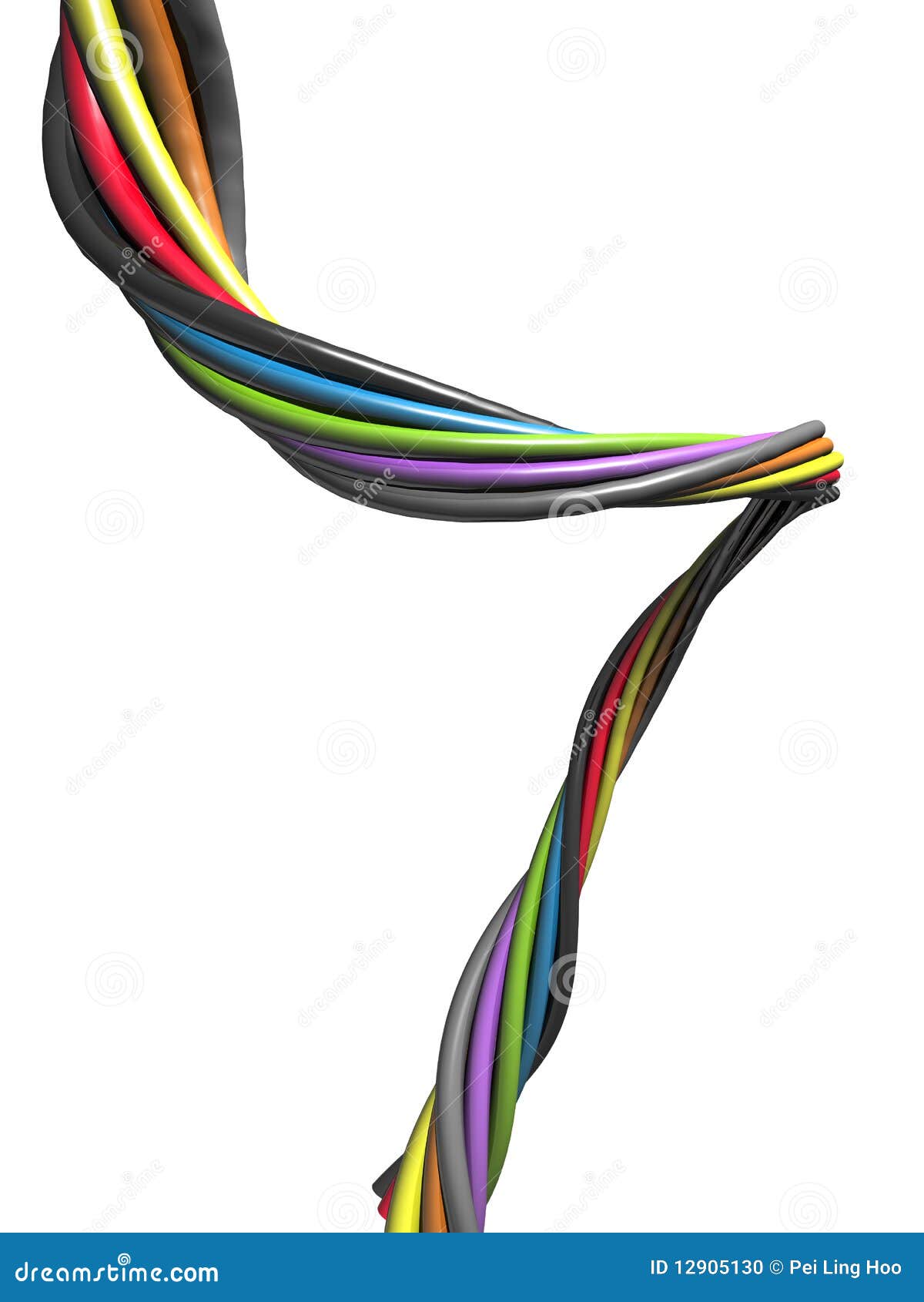 Abstract colourful wire stock illustration. Illustration of line - 12905130