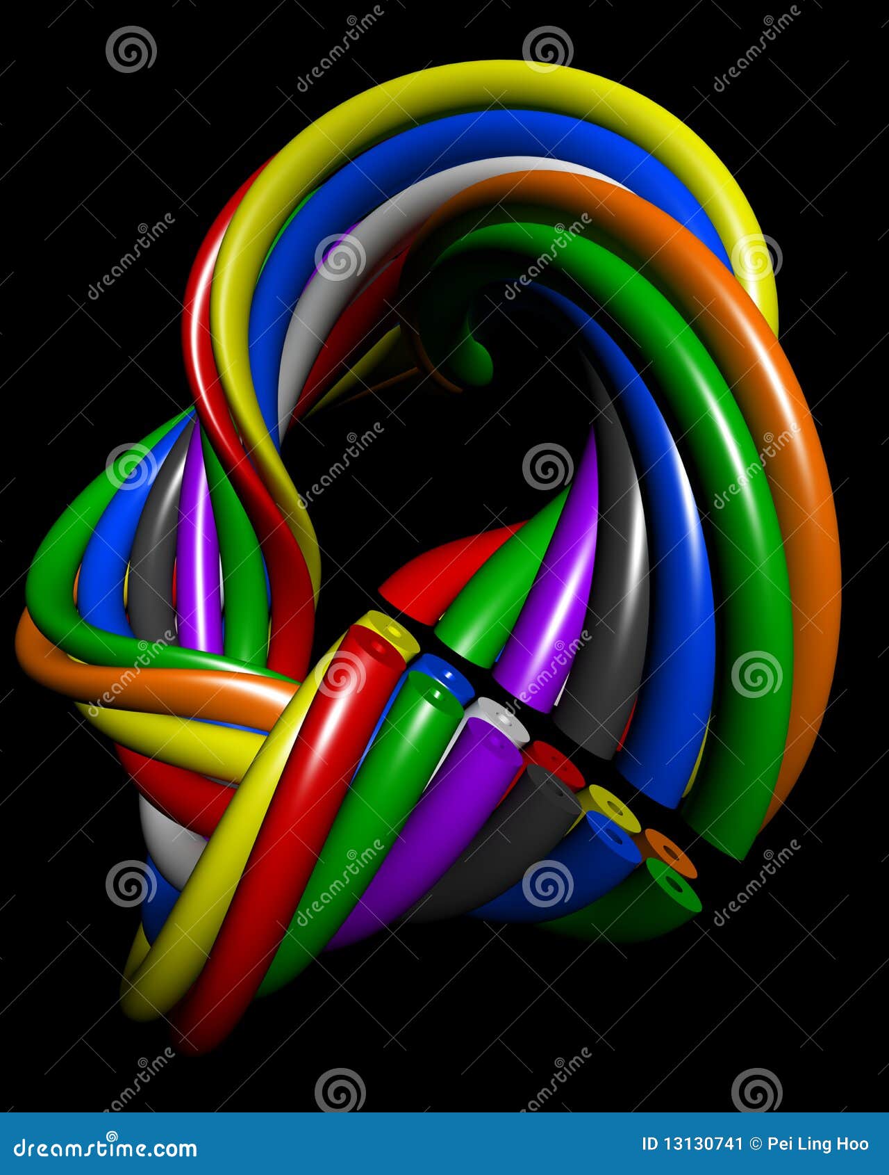 Abstract Colourful Wire Connection Concept Stock Illustration ...