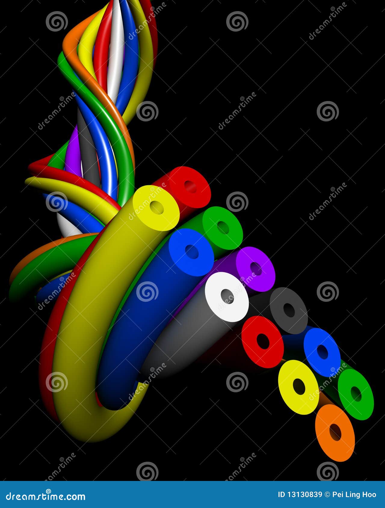 Abstract Colourful Wire Connection Concept Stock Illustration ...