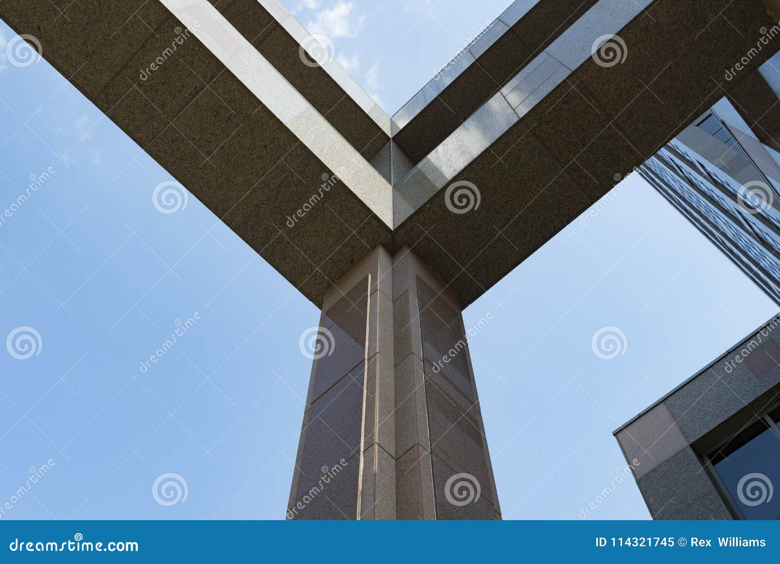 Column Pillar with Metal Framework Close Up of Office Building Stock ...