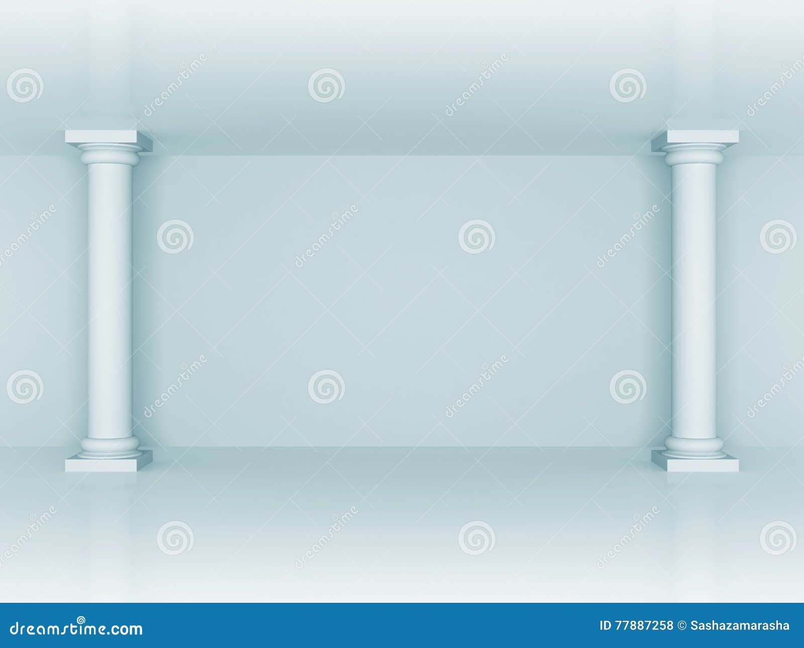 Abstract Column Wall Architecture Background Stock Illustration ...