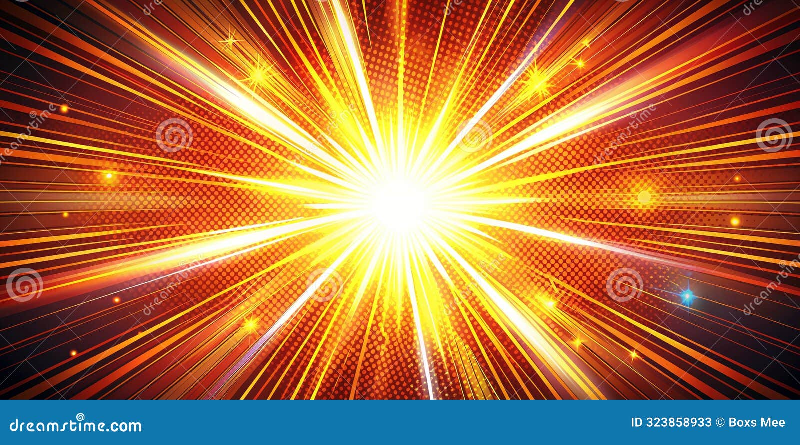 Abstract Comic Background Featuring an Exploding Laser Beam AI-Created ...