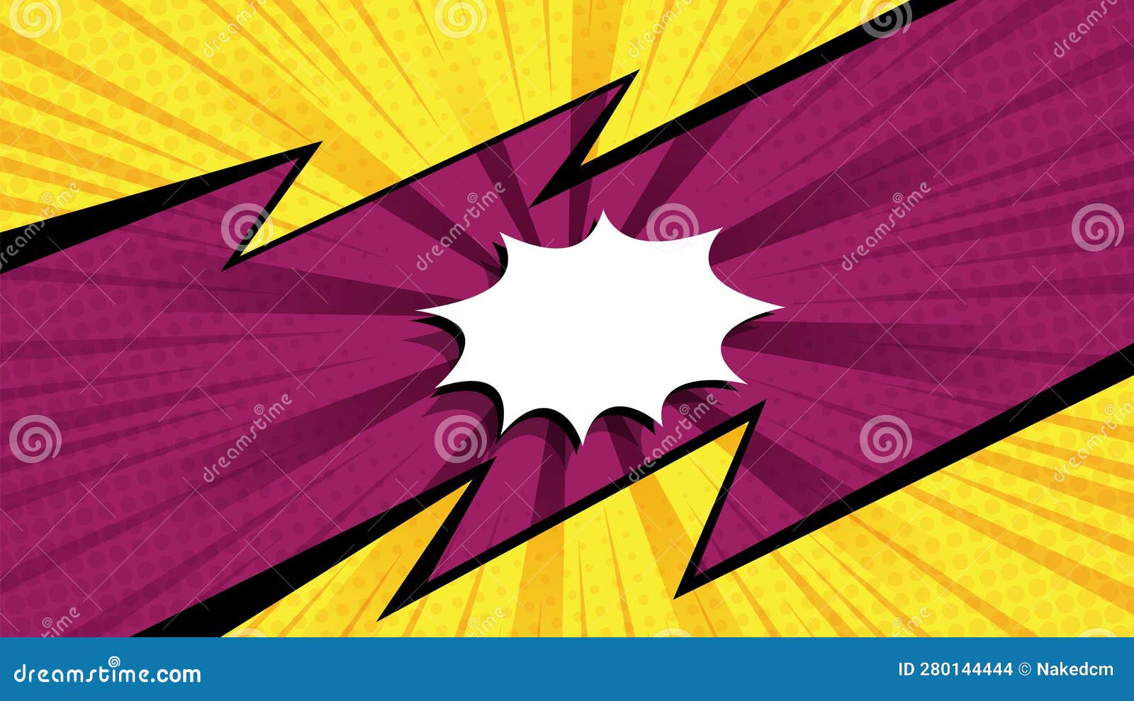 Abstract Comic Book, Pop Art Dual Cartoon with Blank Speech Bubble ...