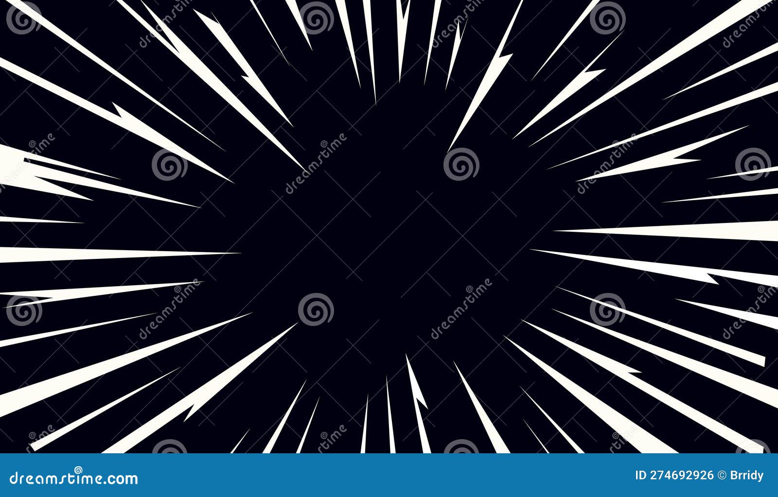 Abstract Comic Book Style Flash Explosion. Radial Lines on Black ...
