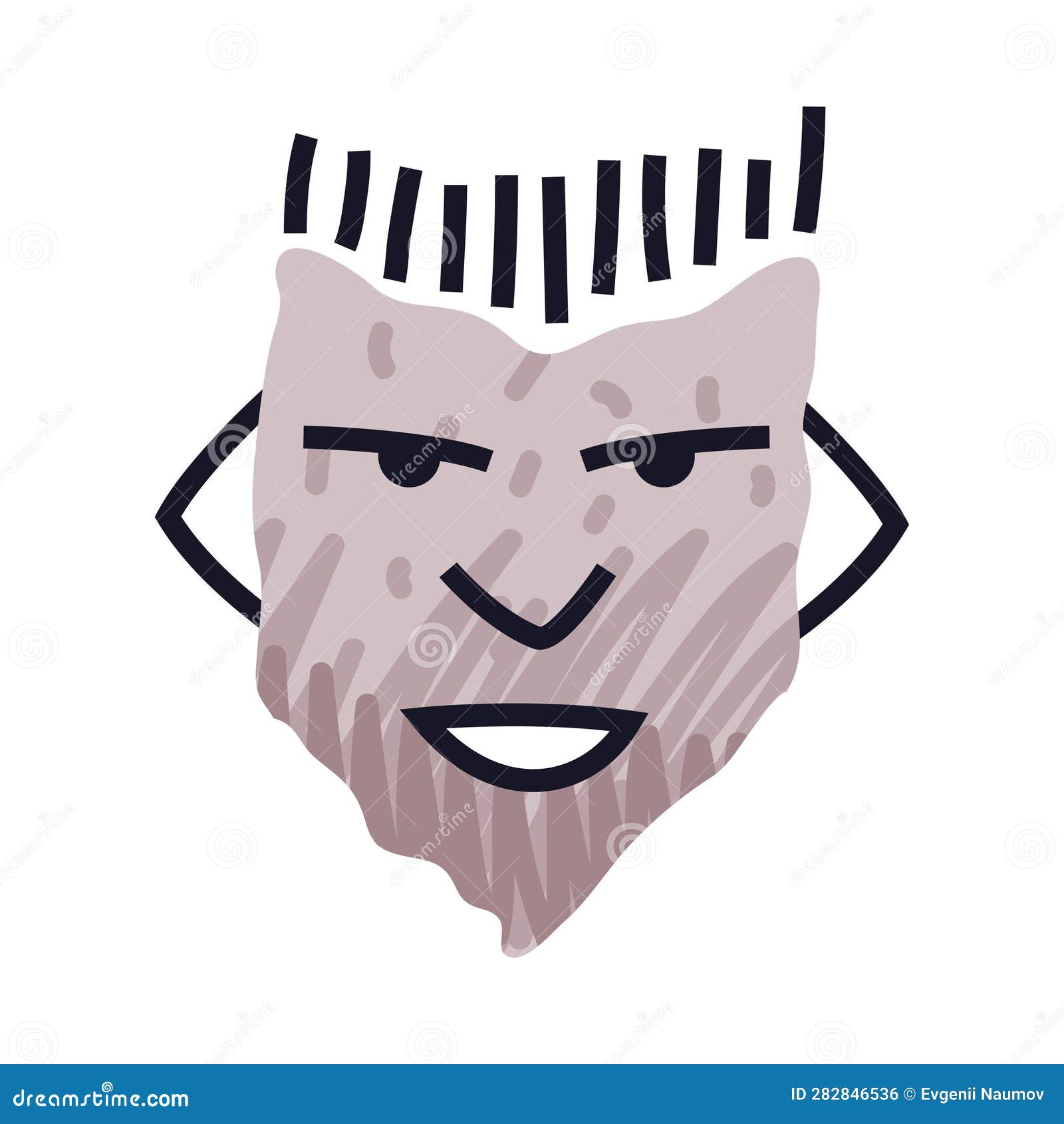 Grey Face Recognition With Check Mark Icon Isolated On White Background ...