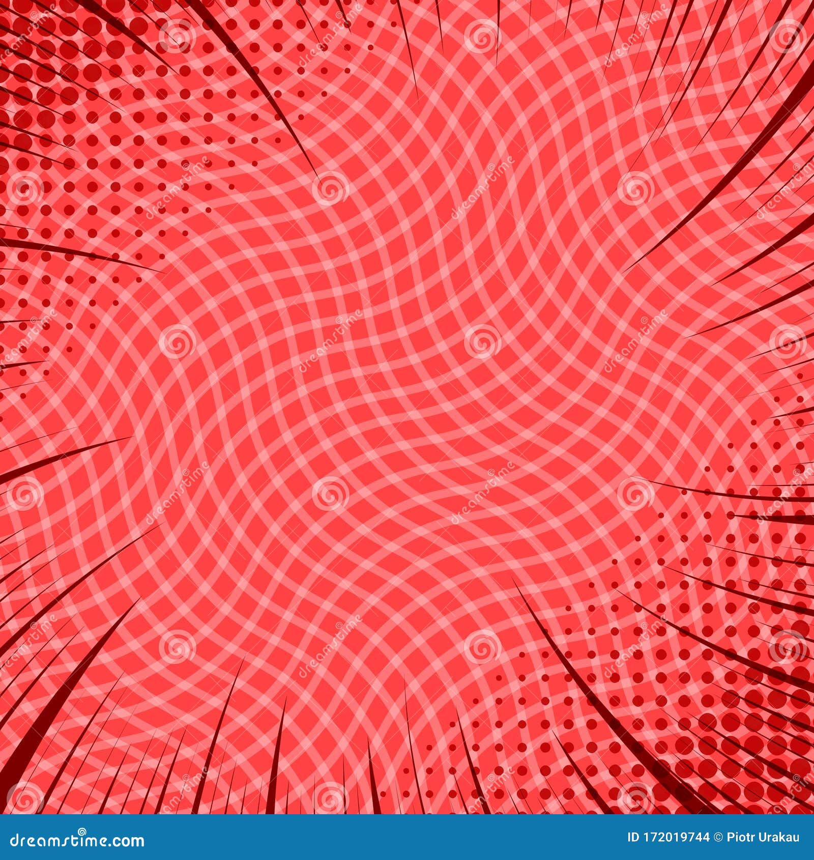 Abstract Comic Style Red Background Stock Vector - Illustration of ...