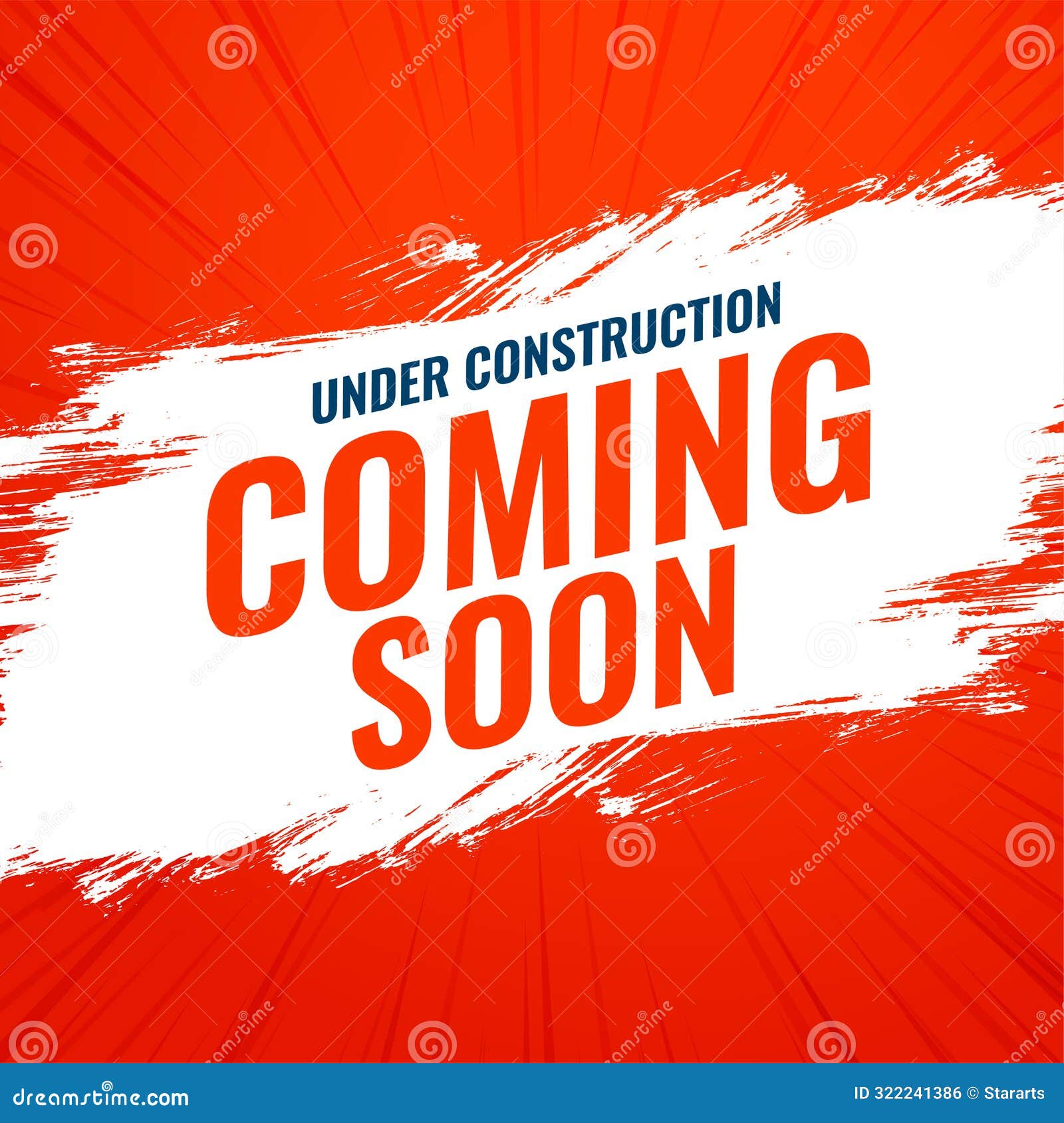 Abstract Coming Soon Under Construction Poster with Grungy Effect Stock ...