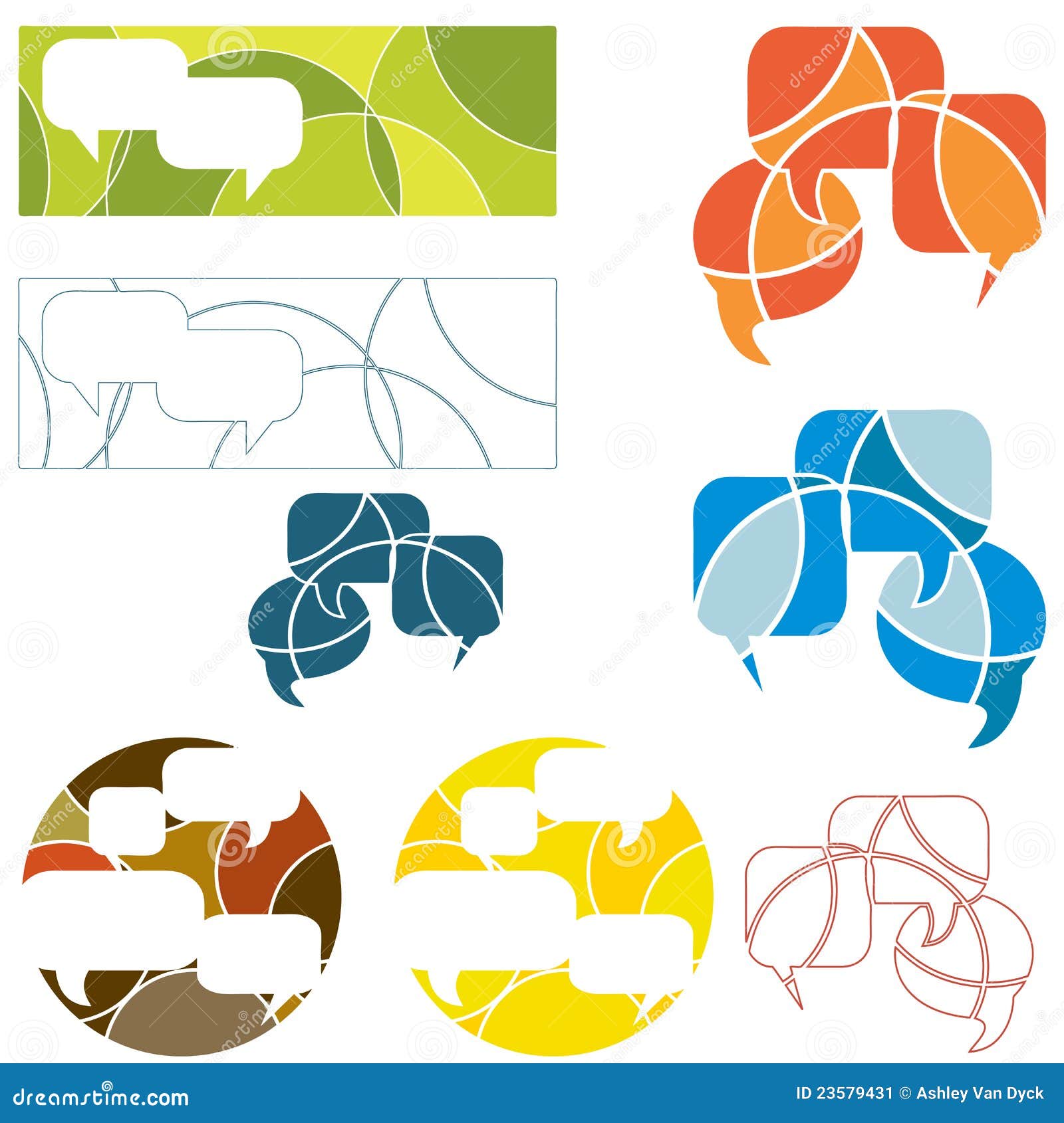 Abstract Communication Icons Stock Vector - Illustration of banner ...